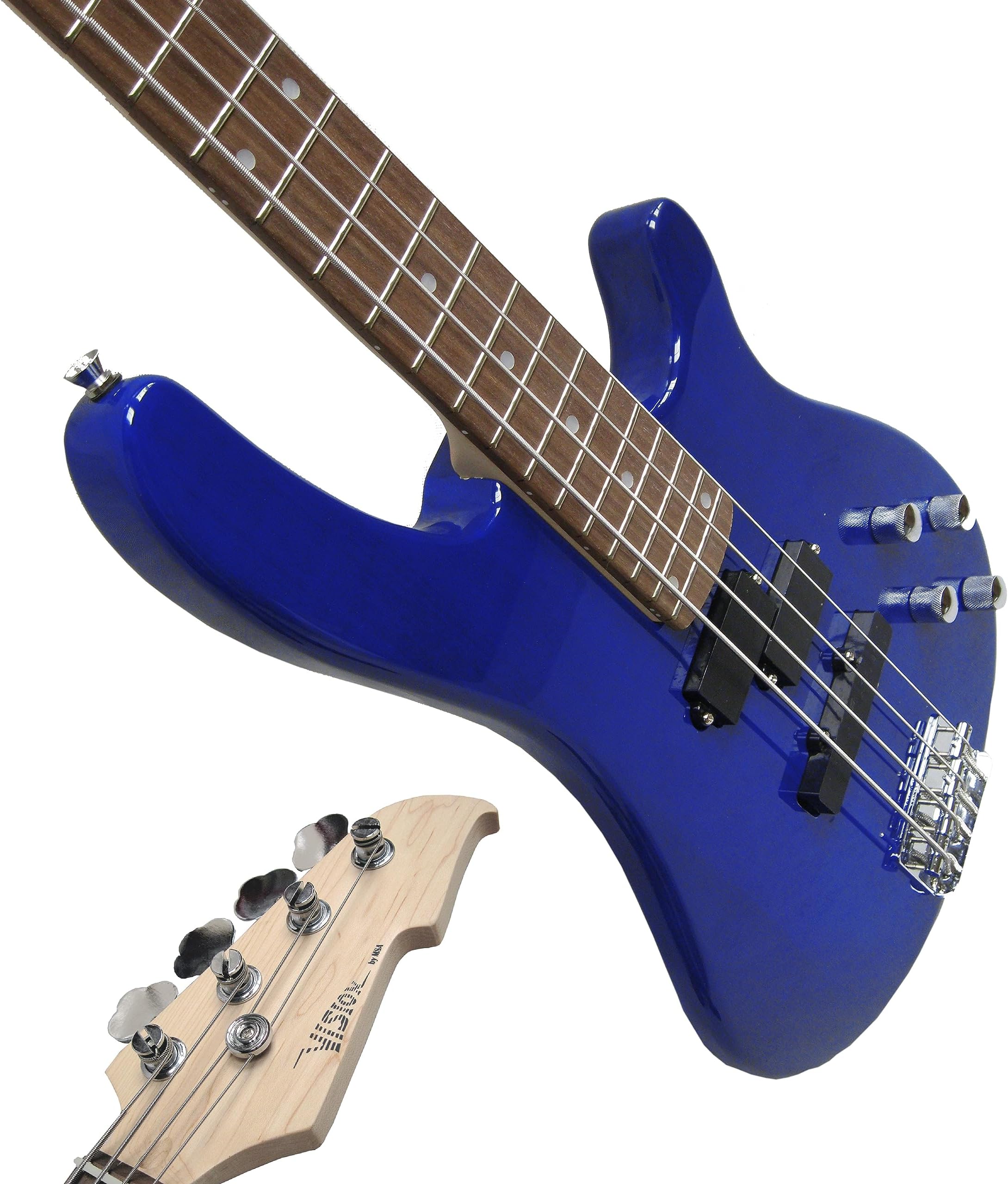 ELEKTROBASS - MATT SCHWARZ - E-BASS MIT MATT FINISH MASSIVHOLZKÖRPER ...