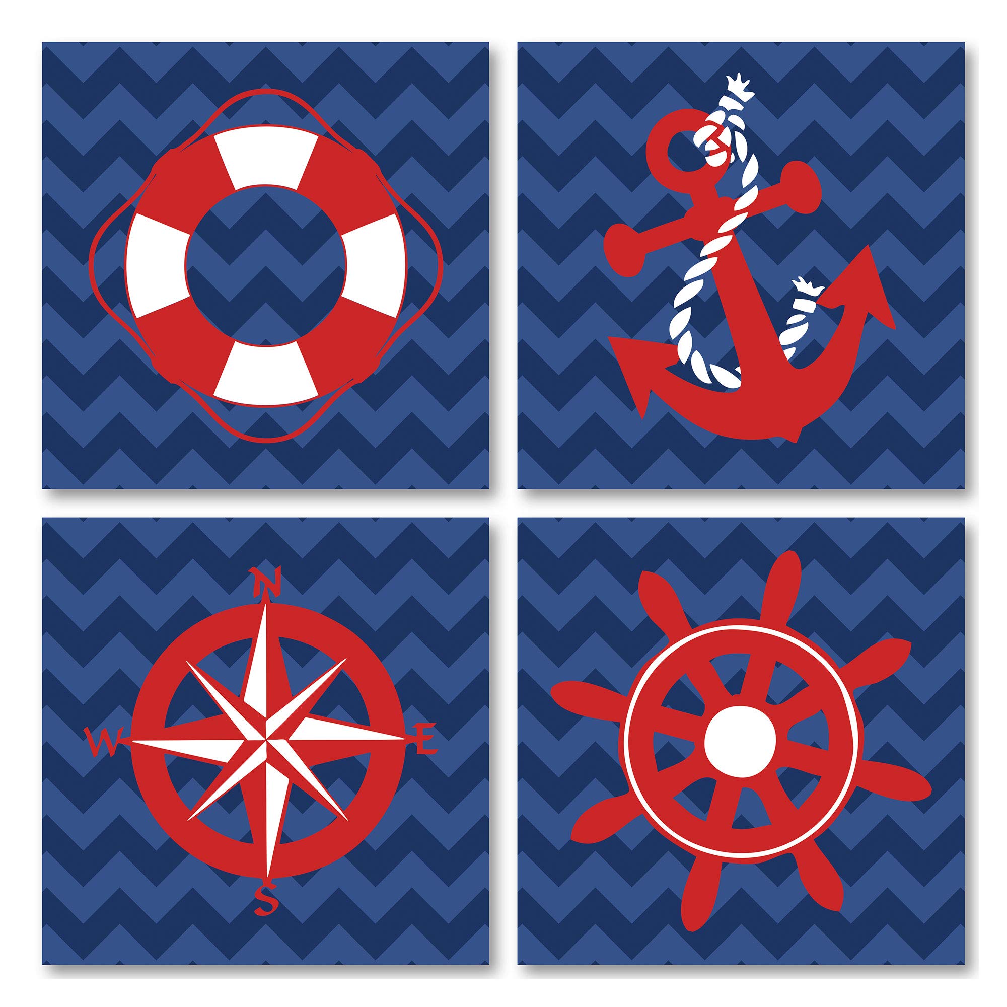 Anchor With Chevron Printable Template Nautical | AllAboutTheHouse