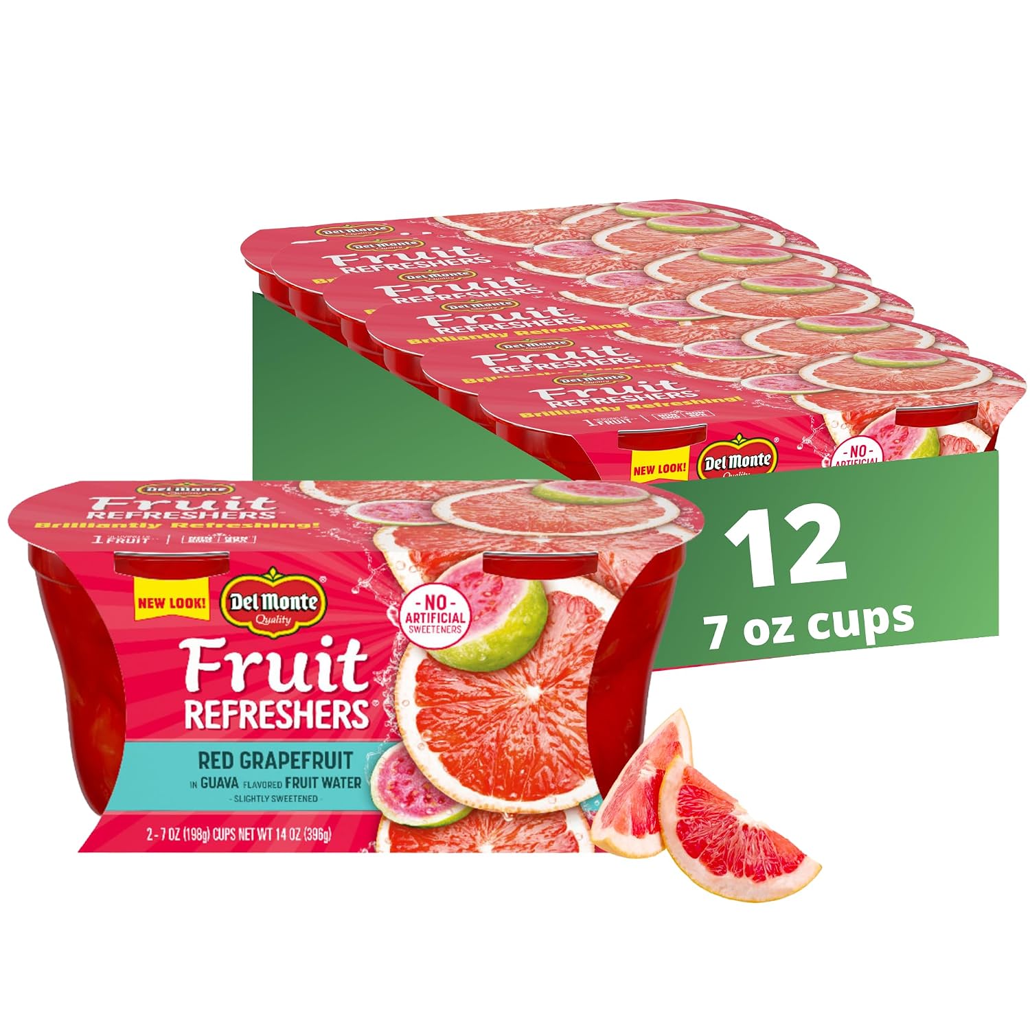 Amazon.com : Del Monte Refreshers Red Grapefruit in Guava Fruit Water ...