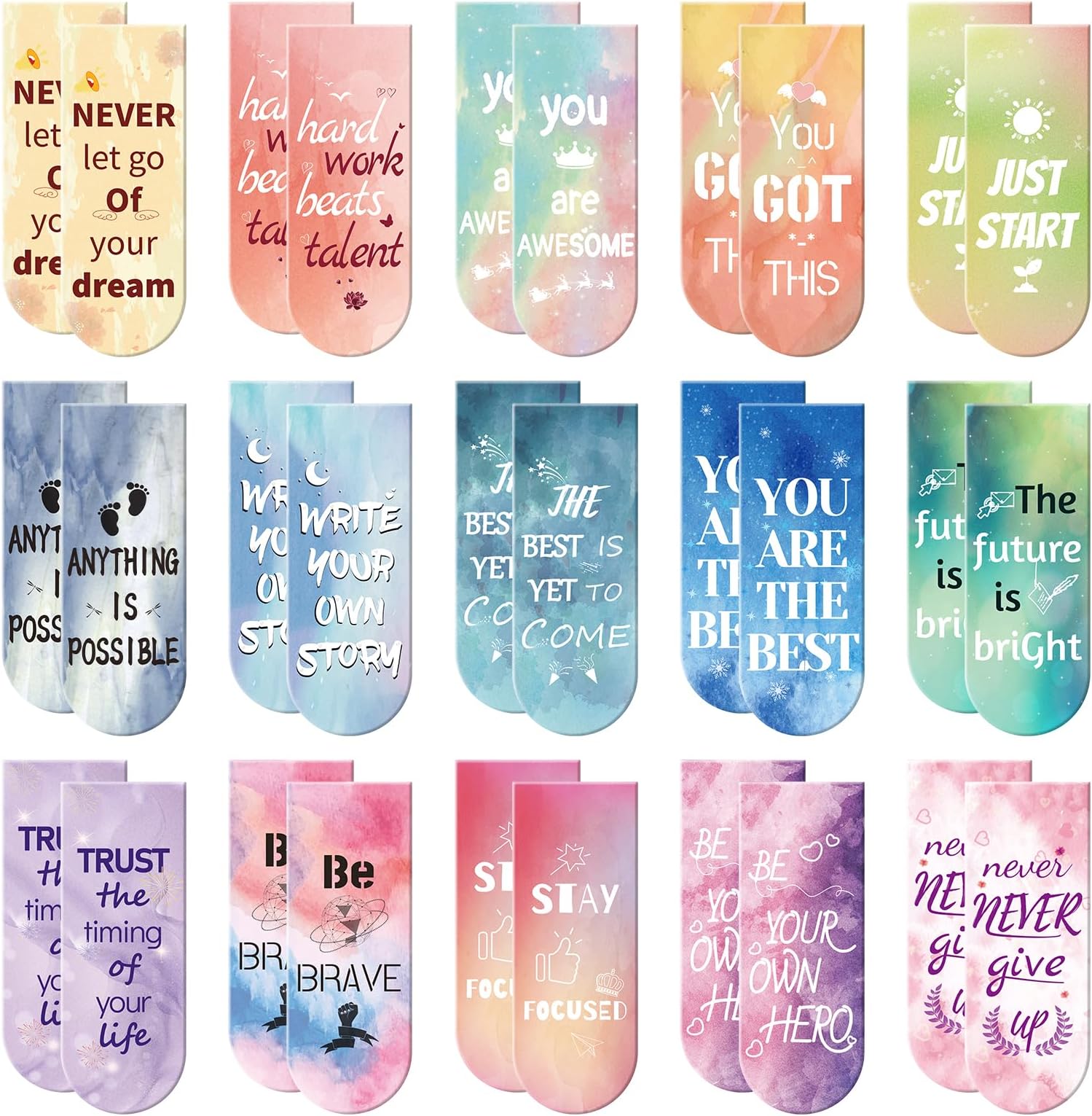 Amazon.com: Magnetic Bookmarks, Kaluofan 30PCS Inspirational Bookmarks ...