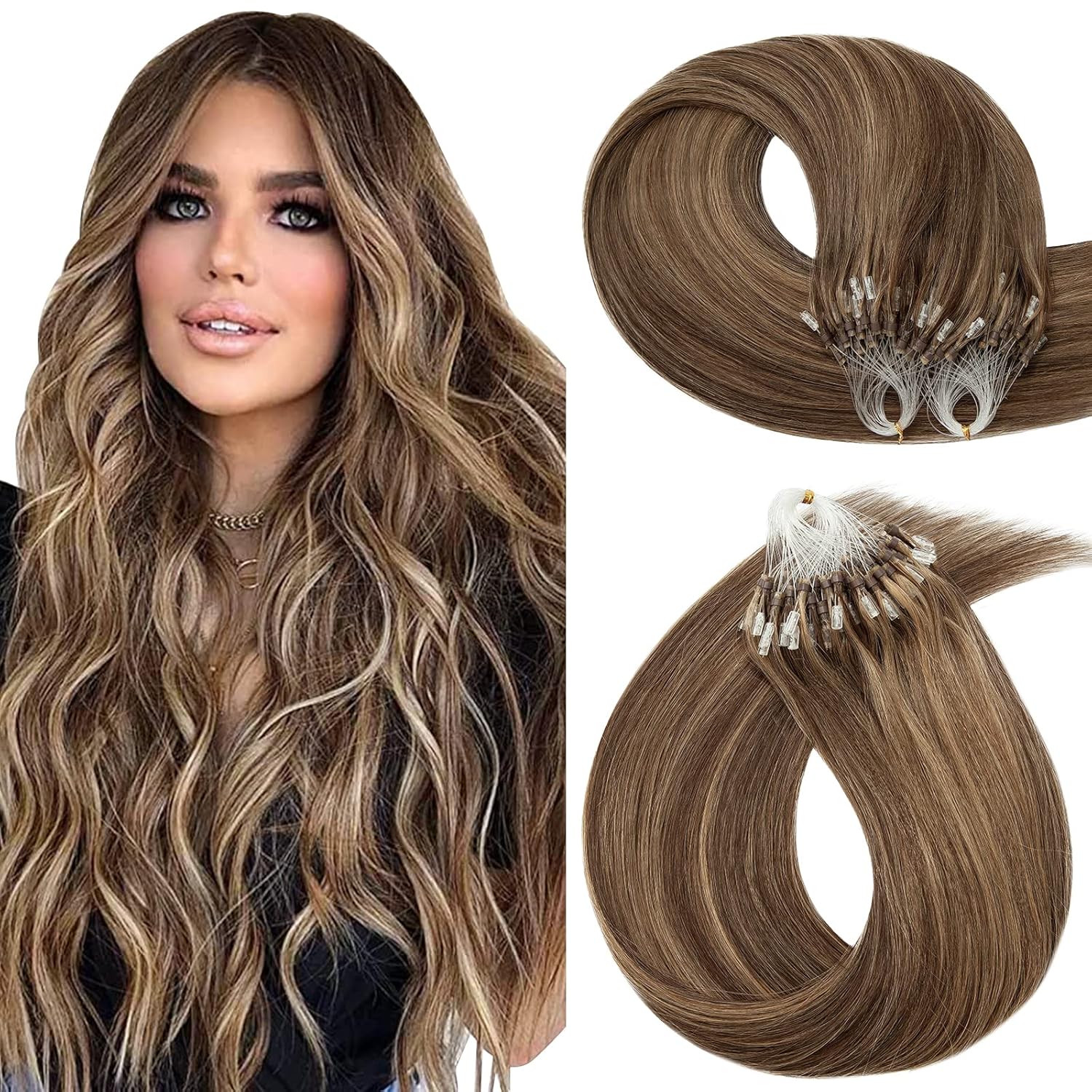 20 inch Micro Loop Ring Human Hair Extensions, Philippines | Ubuy