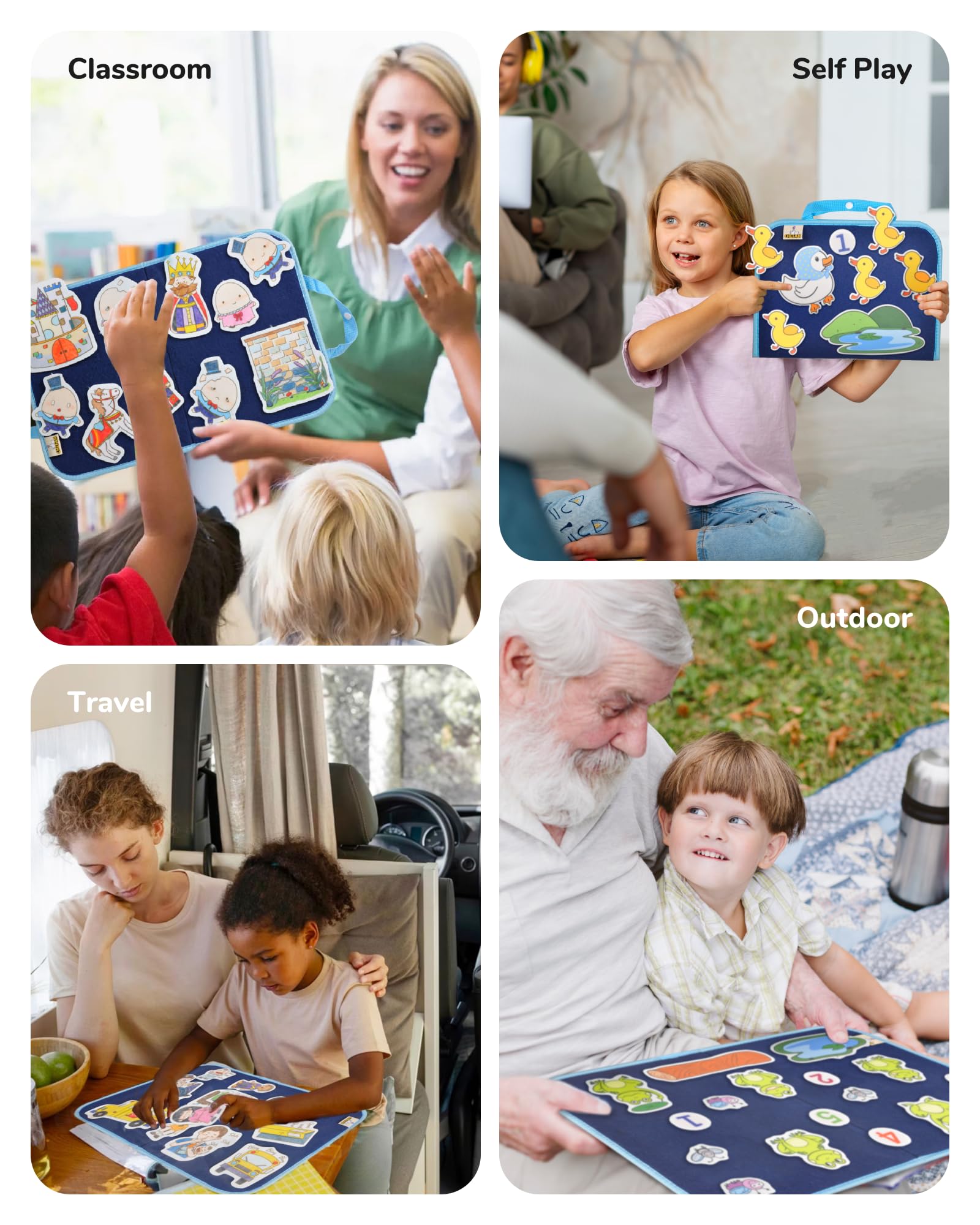 Snapklik.com : CHEFAN 12 Pack Felt Storyboard Pieces For Toddler