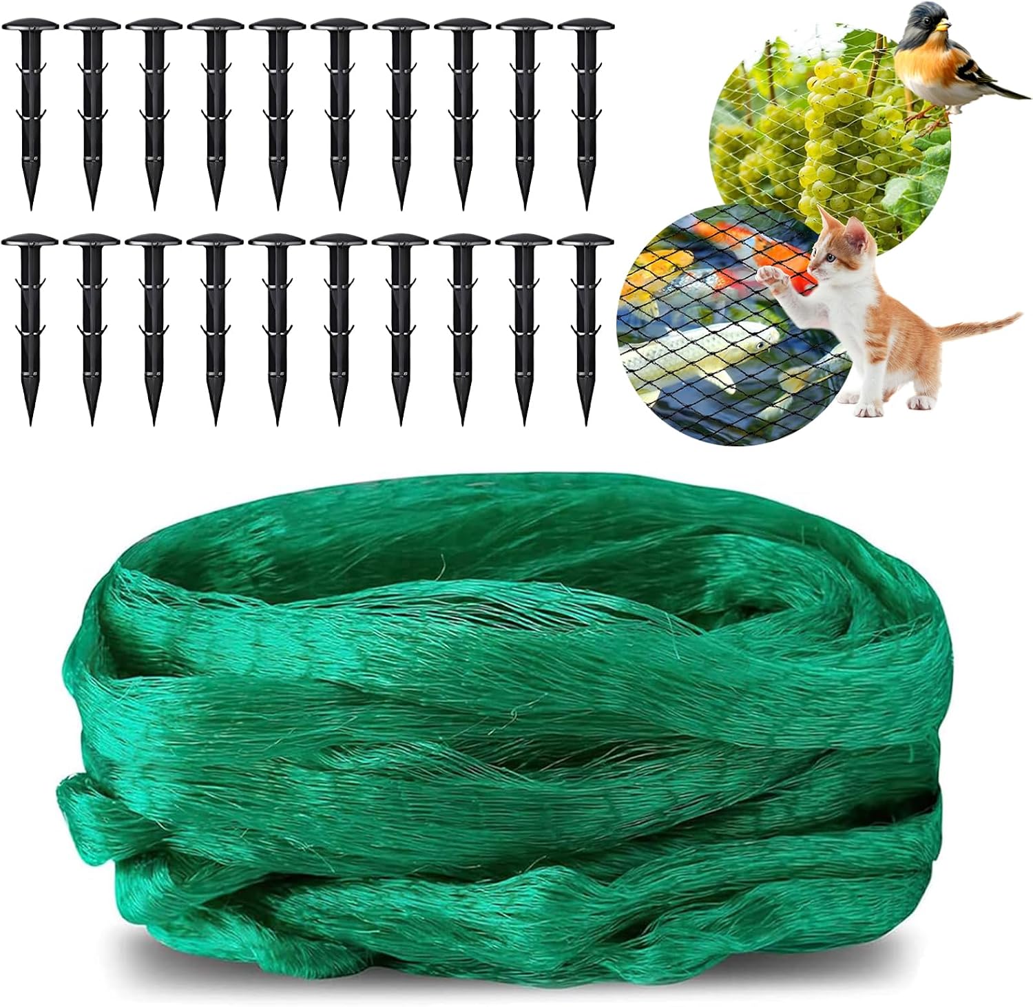 Oenothera 4m x 15m Garden Netting with Garden Pegs, Anti Bird Netting ...