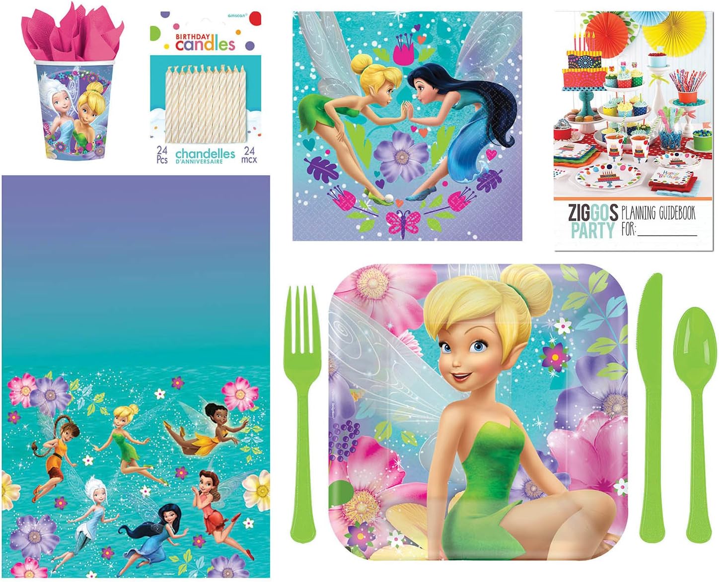 Amazon.com: Tinker Bell and Fairies Value Party Pack for 8 : Toys & Games
