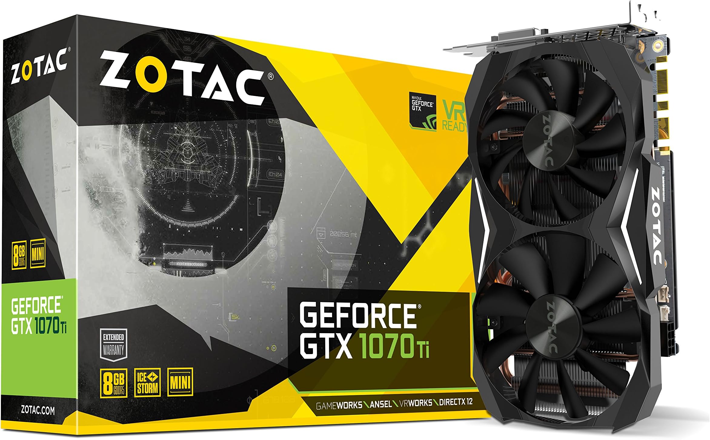 Zotac GeForce GTX 1070 Ti Mini 8 GB GDDR5 PCI Express Graphics Card ...