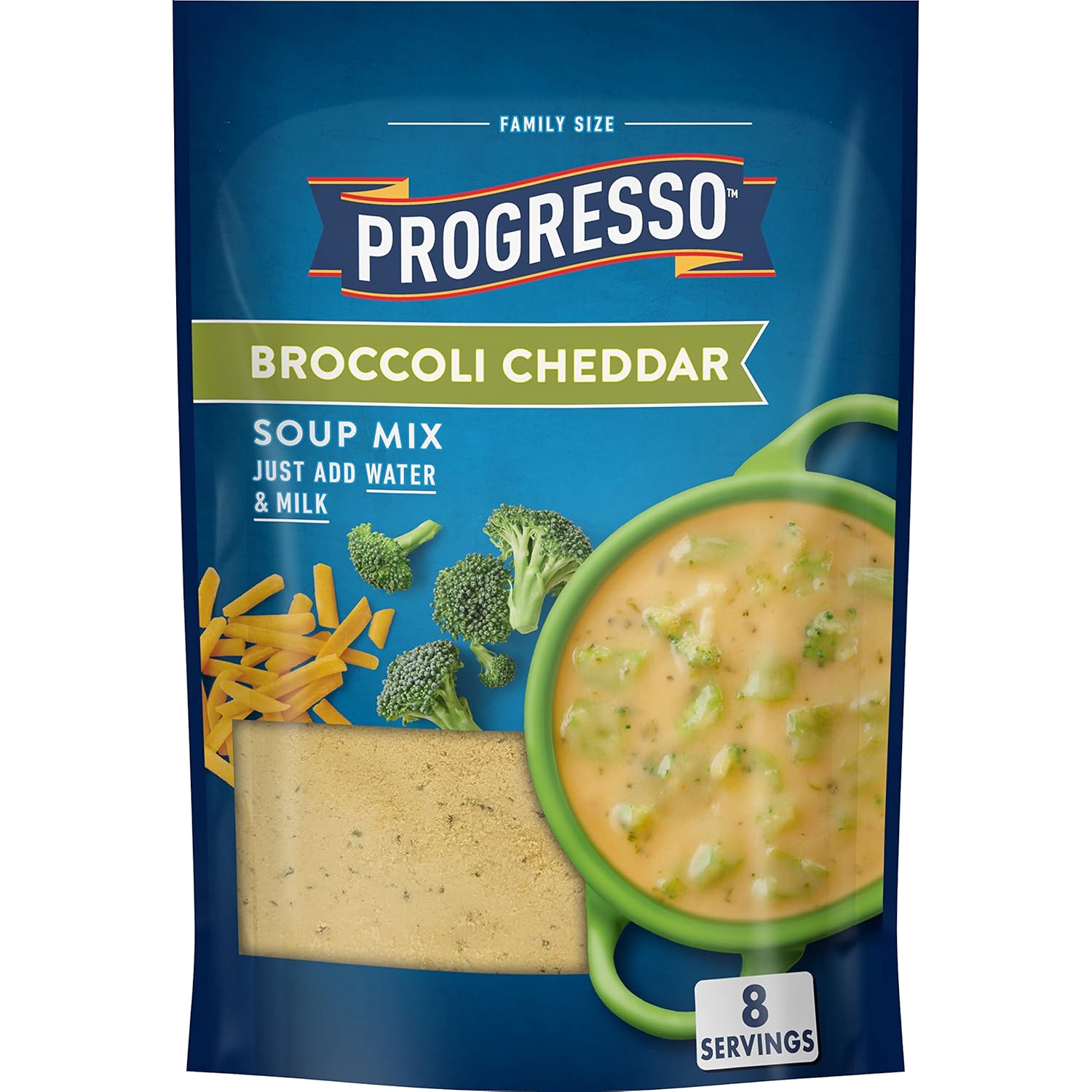 Amazon.com : Progresso Broccoli Cheddar Soup Mix, Family Size, 8 ...