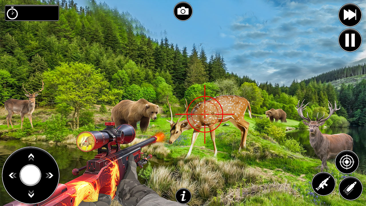 Wild Deer Hunting Animal Games 3D: Deer Hunter Wild Life Sniper ...