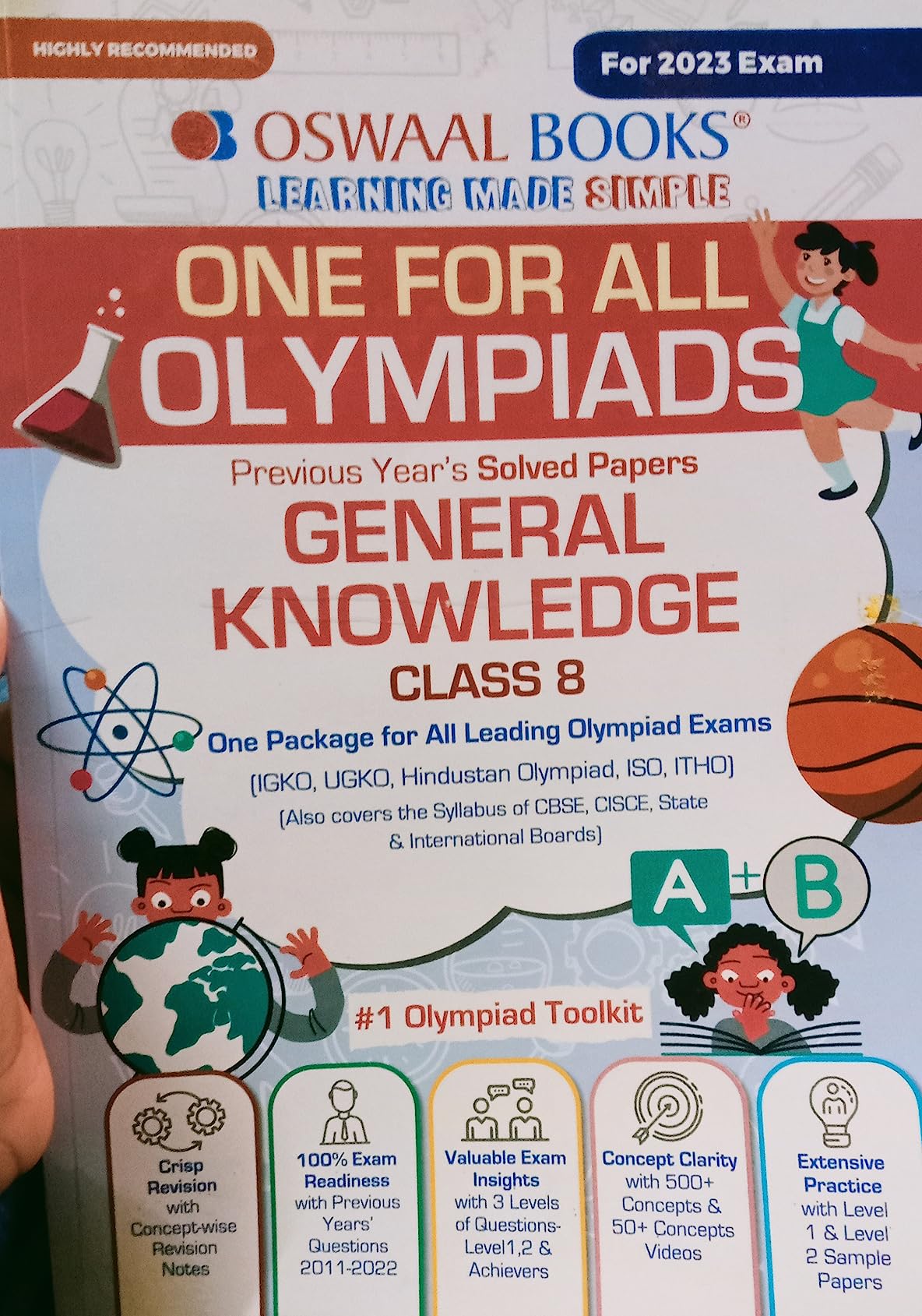 Oswaal Oswaal One For All Olympiad Previous Years Solved Papers, Class-8 General Knowledge Book ...