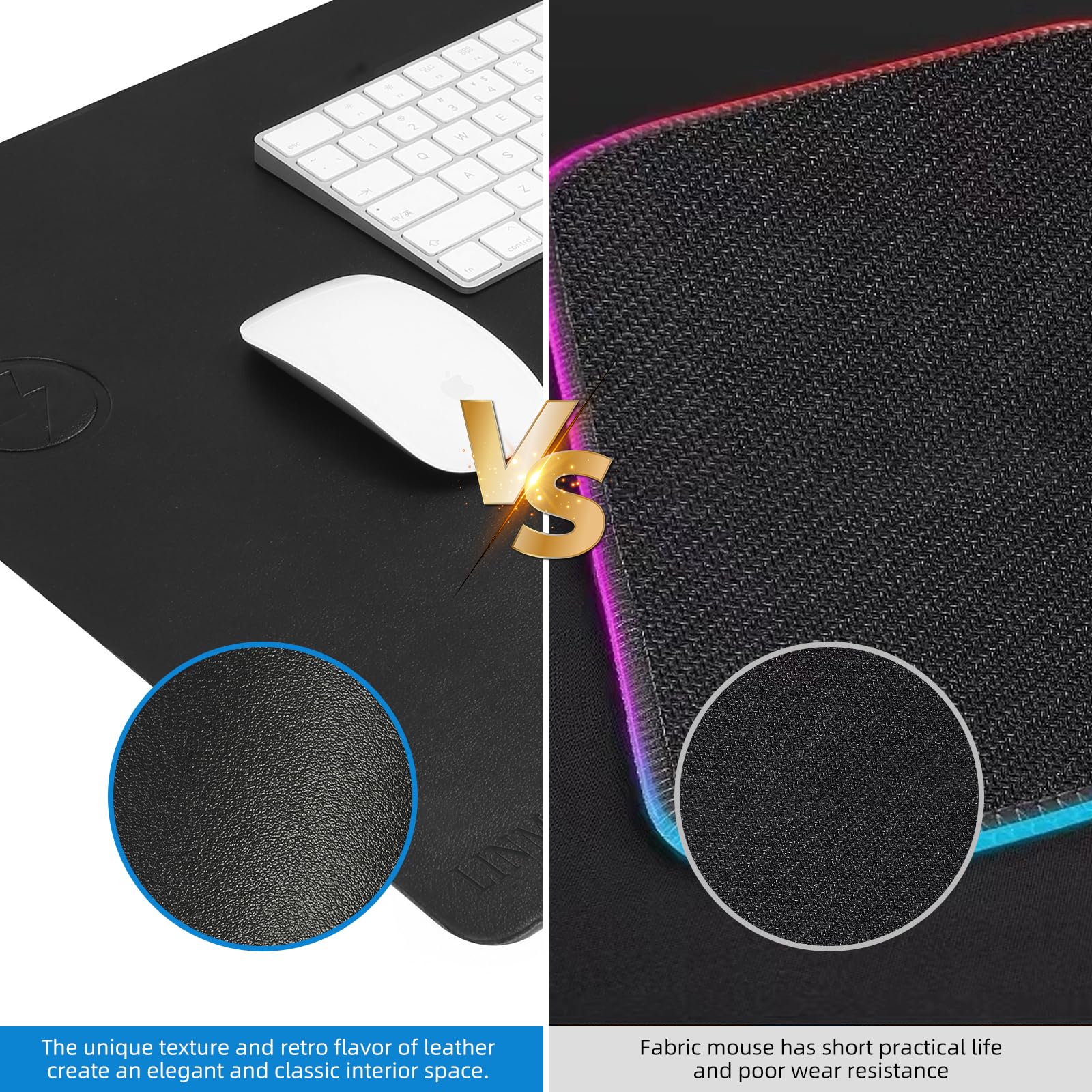 Wireless Charging Mouse Pad with for Desktop Charging Large Desk Mat 32 ...