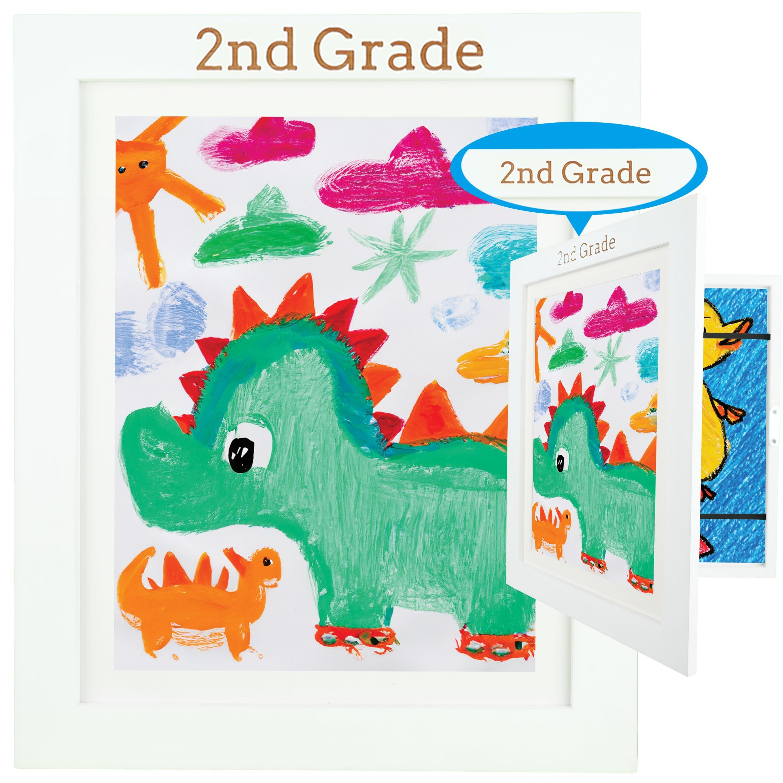 Amazon.com: [1 Pack] - Kids Art Frames - "2nd Grade" Engraved Frame, 8 ...