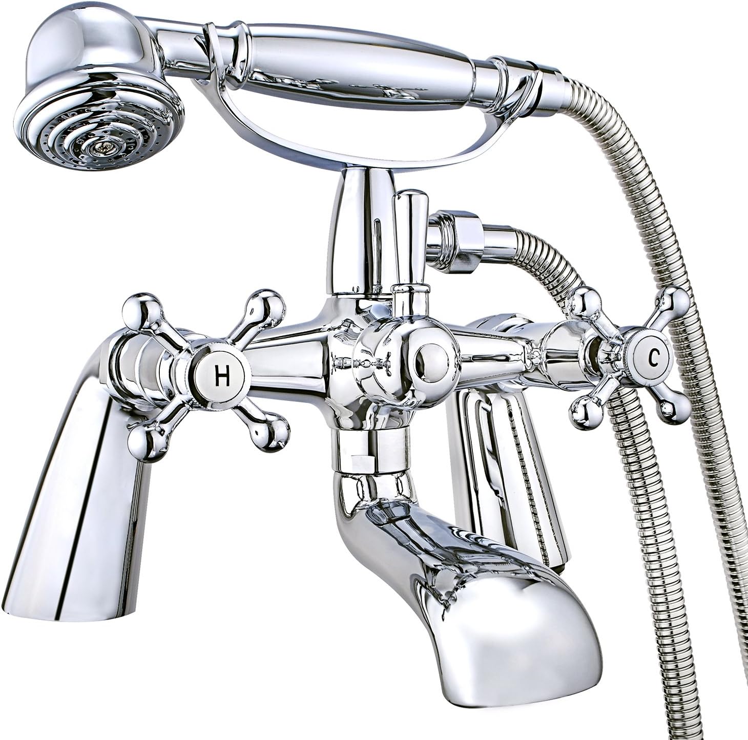 Funime Bath Taps Traditional Victoria Bathroom Taps with Shower ...
