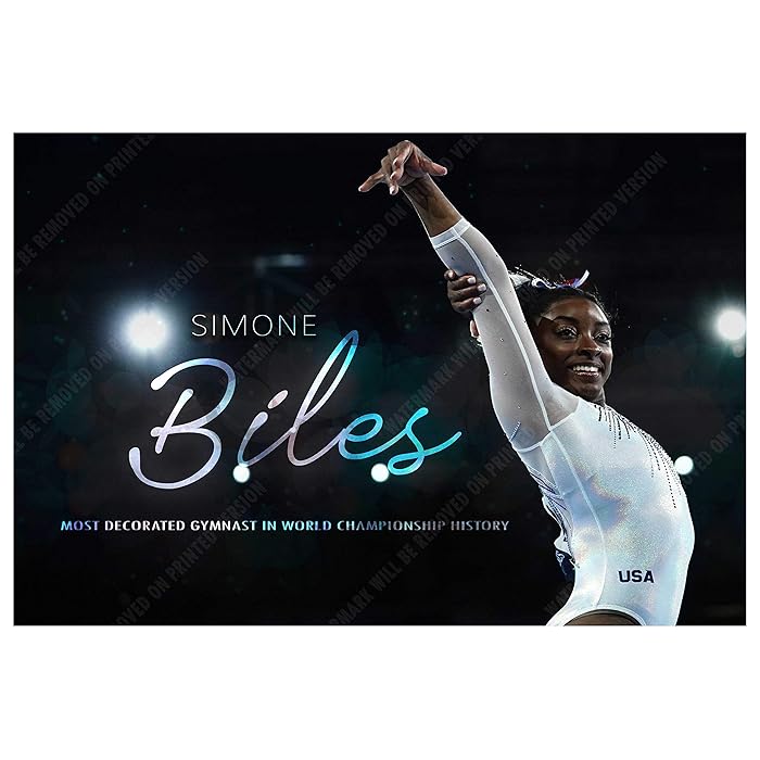 Buy Superstar Gymnast Simone Biles 19"x13" Commemorative Poster Online ...