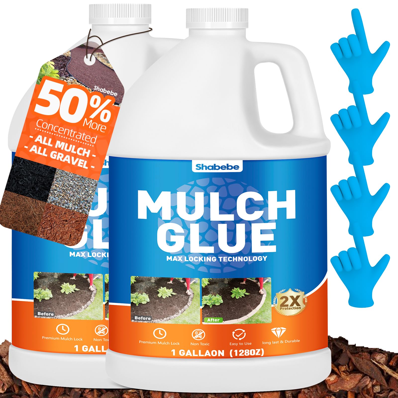 Amazon.com : Mulch Glue -2 Gallon Mulch Glue for Landscaping, Super ...