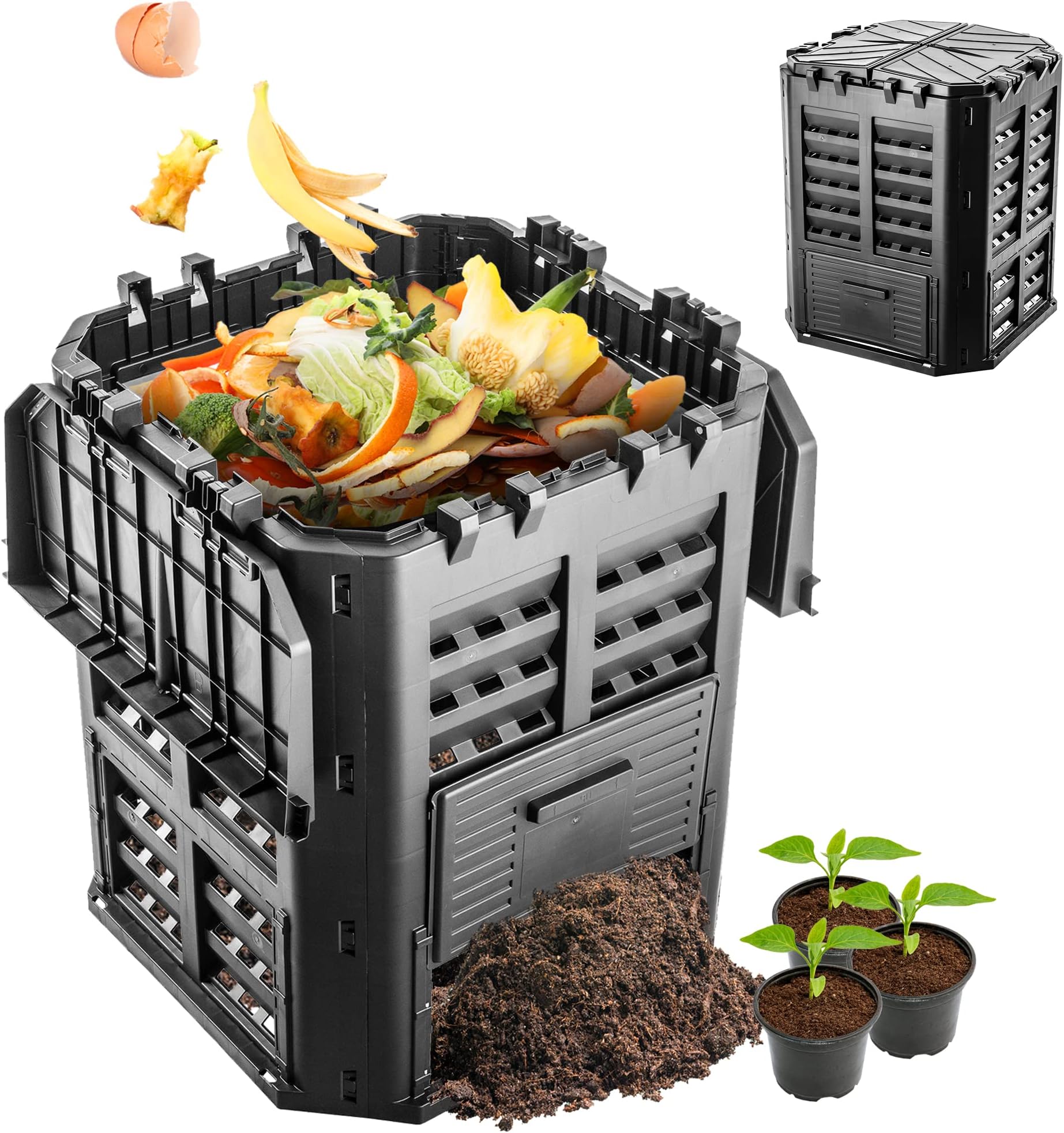 Thermo Bio 880 L Multi Komposter Kompostierer Kunststoff kompostieren ...