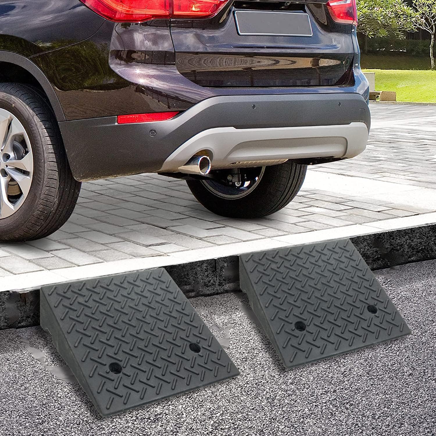 Amazon.com: Guardian KR36R 6" H Single Rubber Curb Ramp for Driveways ...