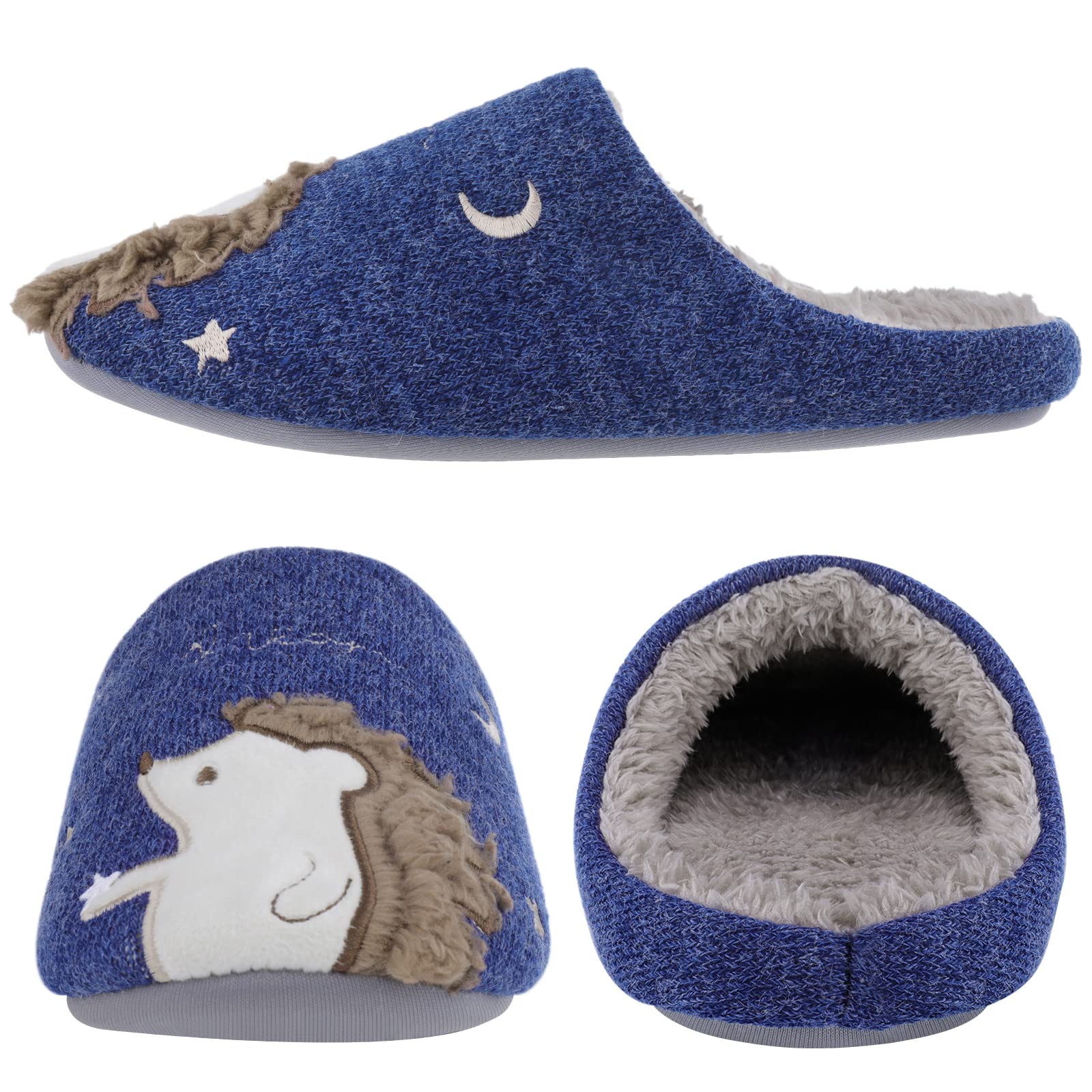 Snapklik.com : Shevalues Fur Lined Animal Slippers For Kids Cute Girls ...