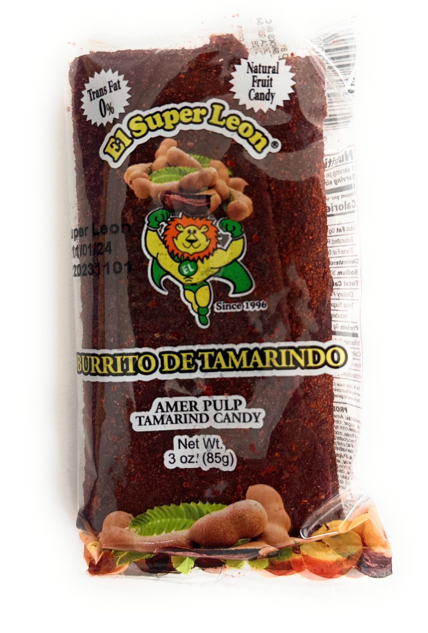 Amazon.com : El Super Leon Burrito De Tamarindo 6pk (3 Ounce) Sugar ...