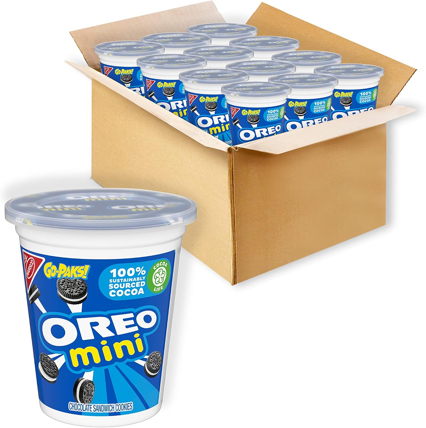 OREO Mini galletas de sándwich de chocolate, aperitivos sobre la marcha ...