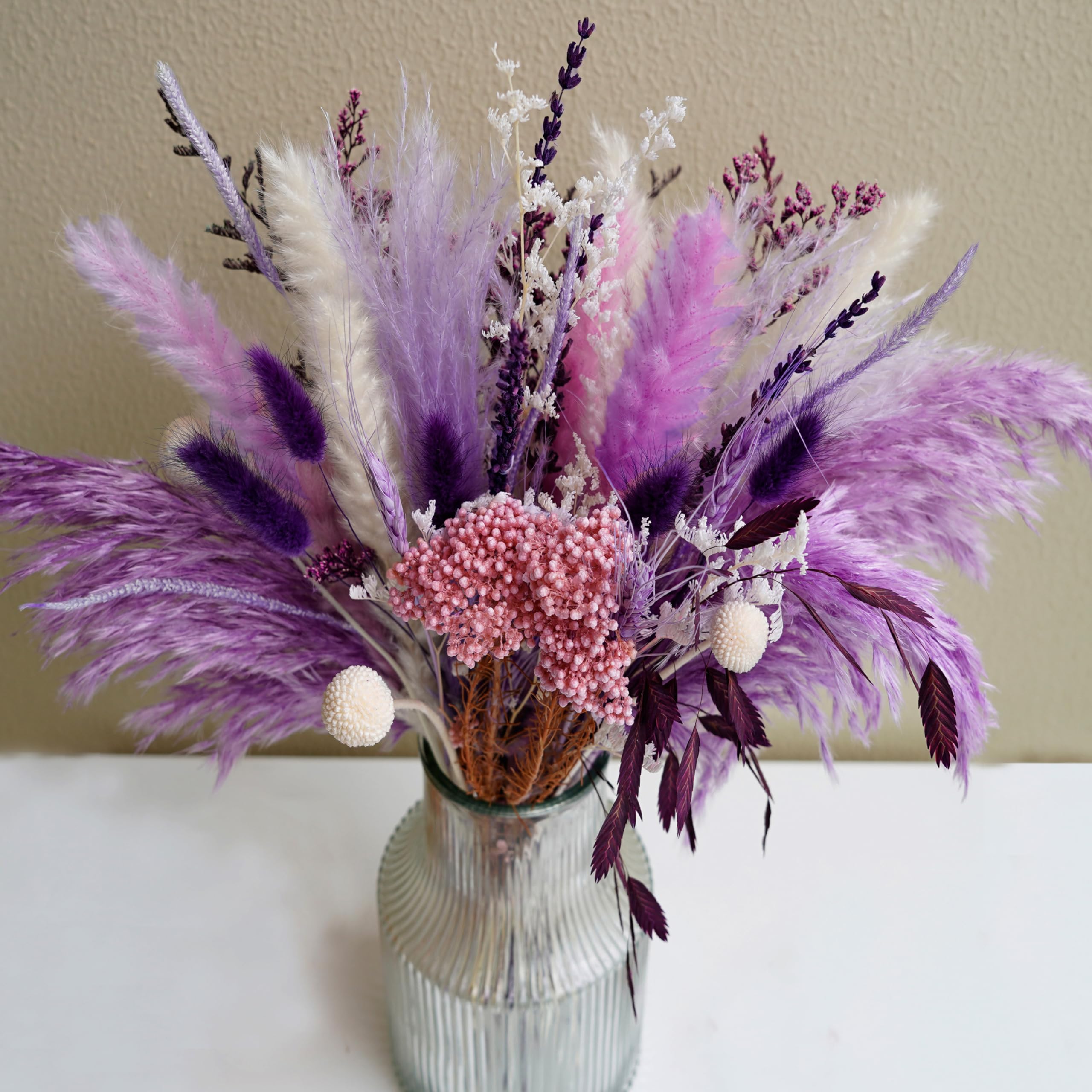 Amazon.com: Natural Dried Pampas Prairie Bouquet, 17 "Natural Dried ...