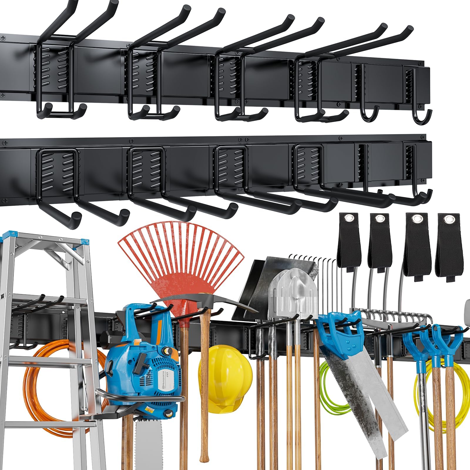 Amazon.com: Volitaous 64Inch Garage Garden Tool Organizer Wall Mount ...