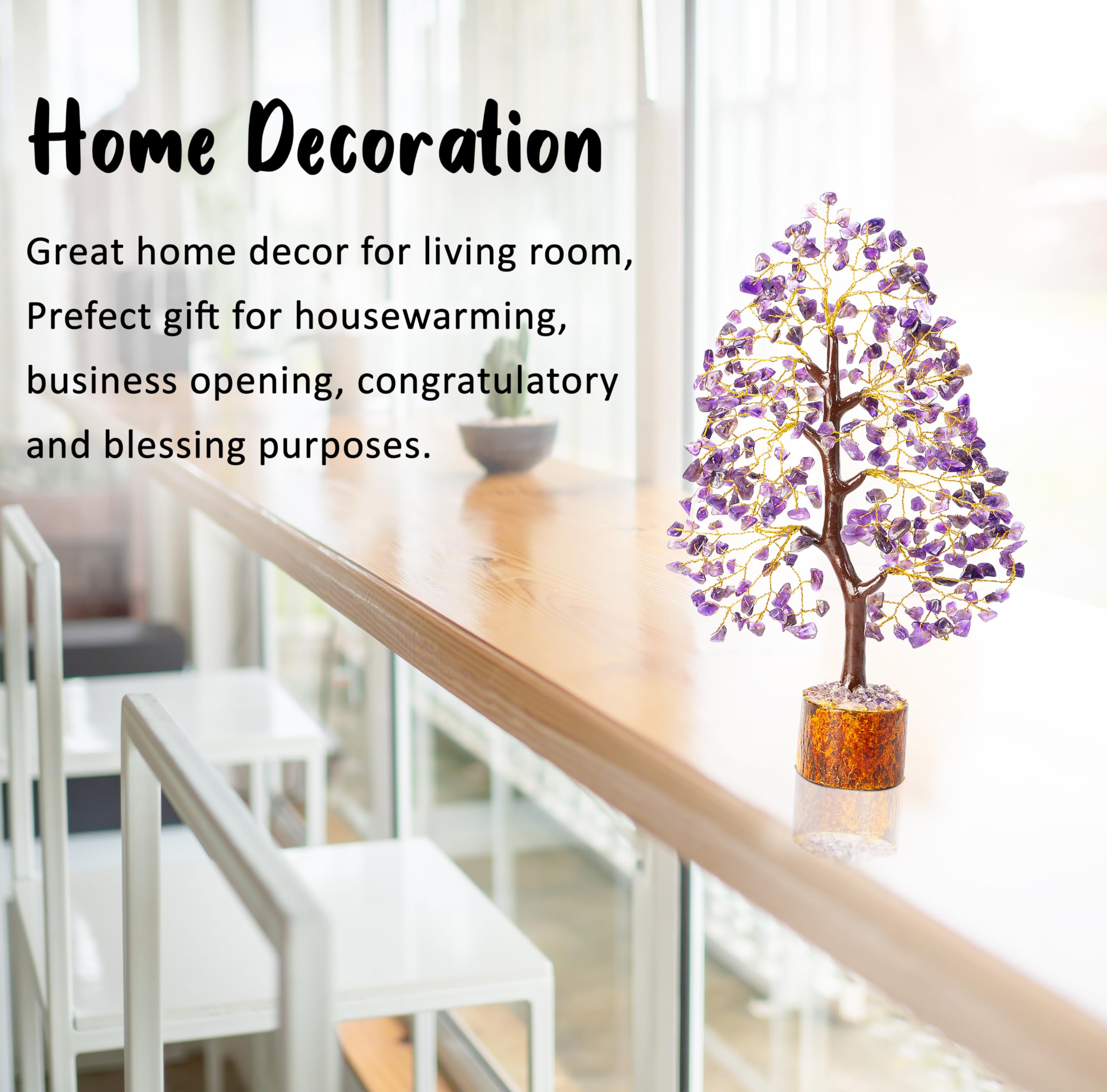 Amethyst Gemstone Tree – Crystal Tree of Life – Money Tree – Healing ...