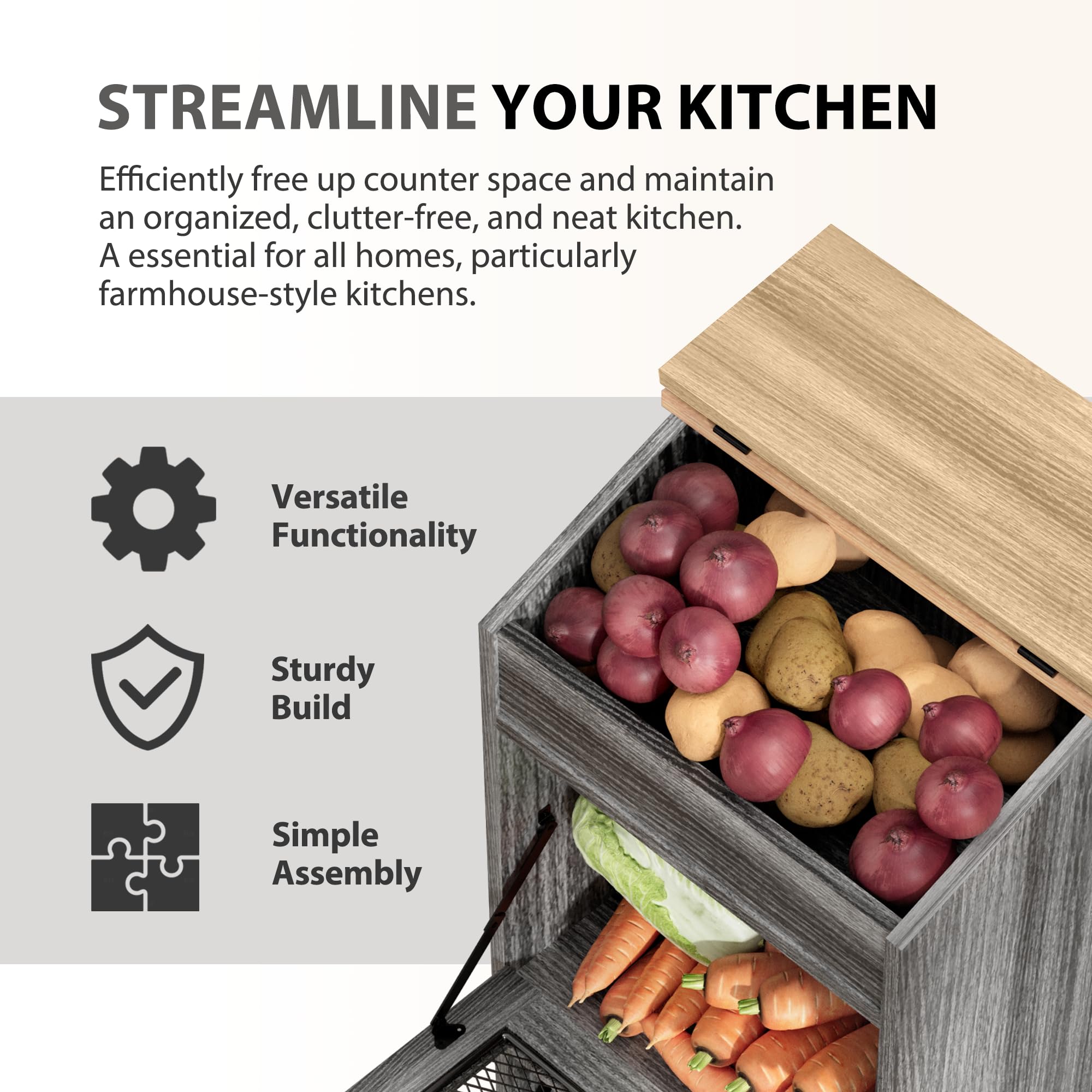 How To Build A Potato Bin Stackable Countertop Storage Bin Plans