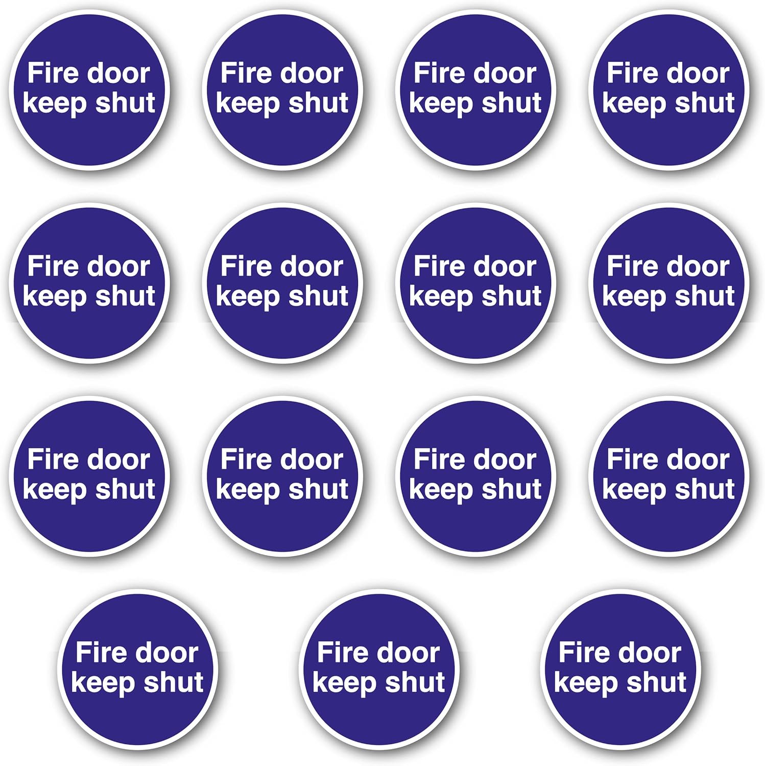 Pack of 15 Fire Door Keep Shut Signs self Adhesive, Keep Door Shut ...