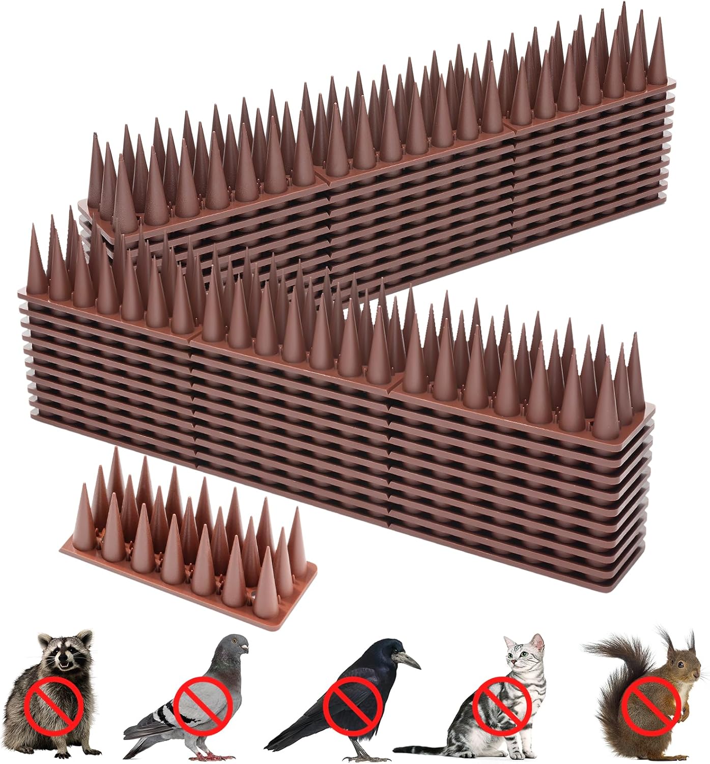 Amazon.com : Bird Spikes, 9 Pack Bird Squirrel Raccoon Pigeon Cat ...