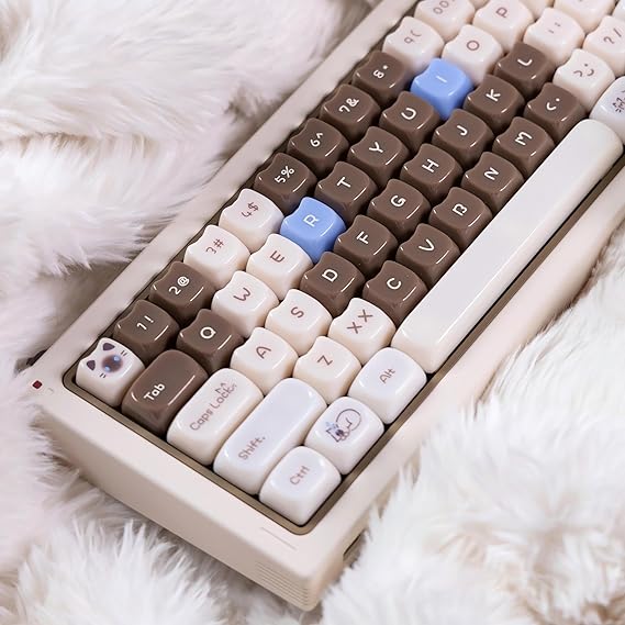 Amazon.com: COOMICKEY Siamese Cat Ceramic Keycap Set - Cute Jade ...