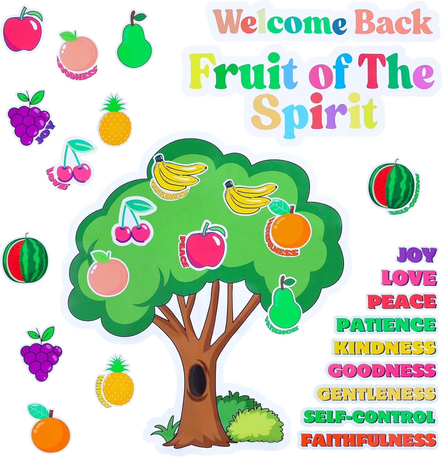 Amazon.com: Fruits of The Spirit Stickers Wall Decor Wall Art Christian ...