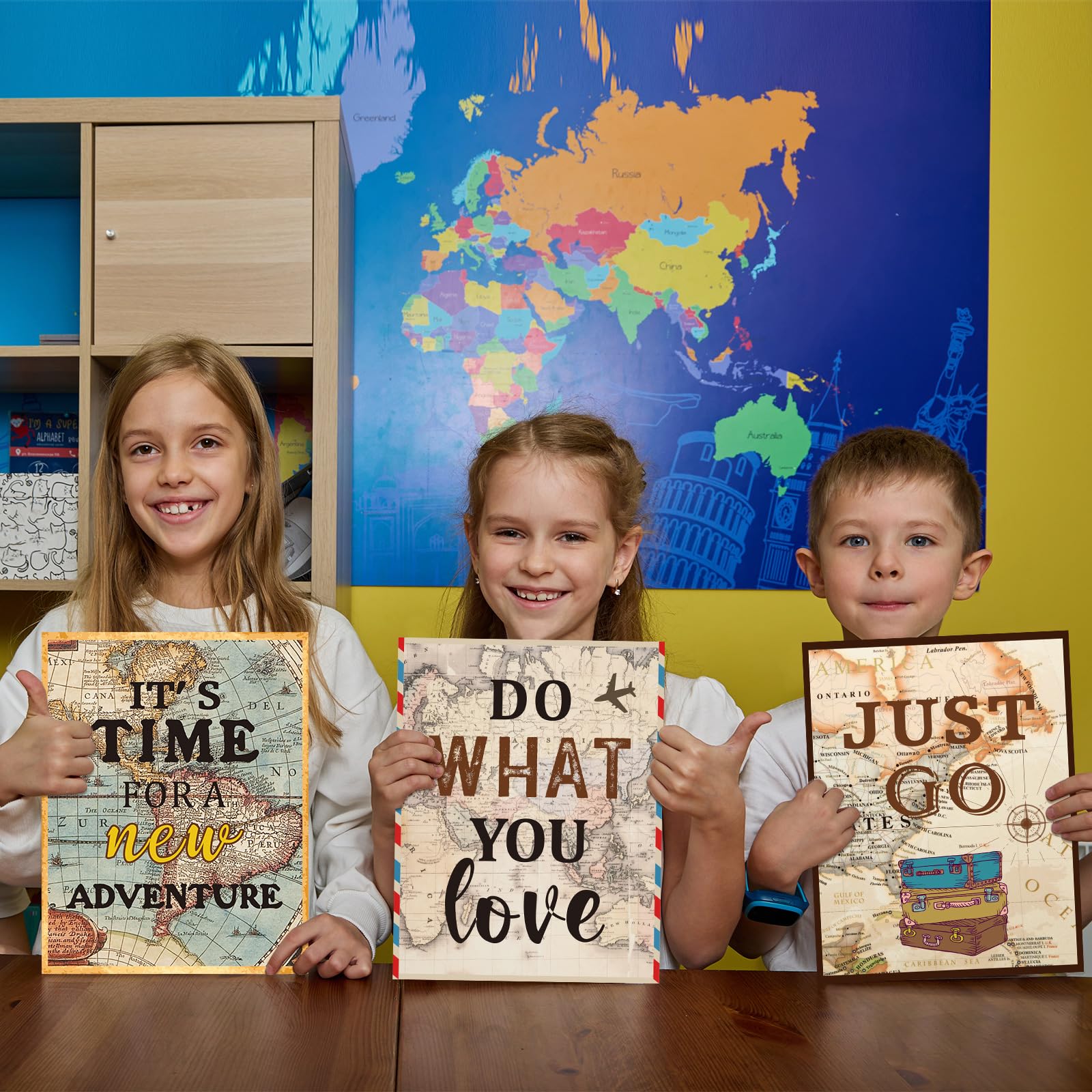 Snapklik.com : 17 Pcs Travel The Map Theme Bulletin Board Posters ...