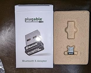 Amazon.com: Plugable USB Bluetooth Adapter for PC, Bluetooth 5.0 Dongle ...