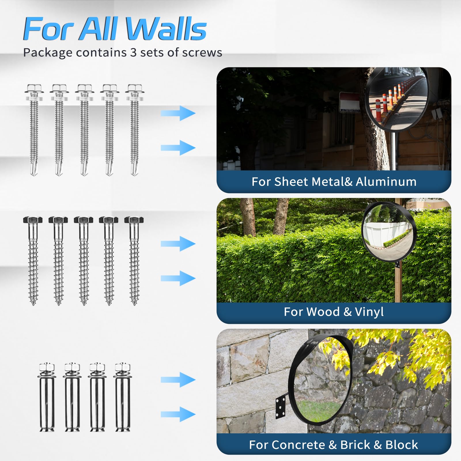 Snapklik.com : UCANVIN 12-Inch Convex Mirror, Safety Traffic Mirror ...