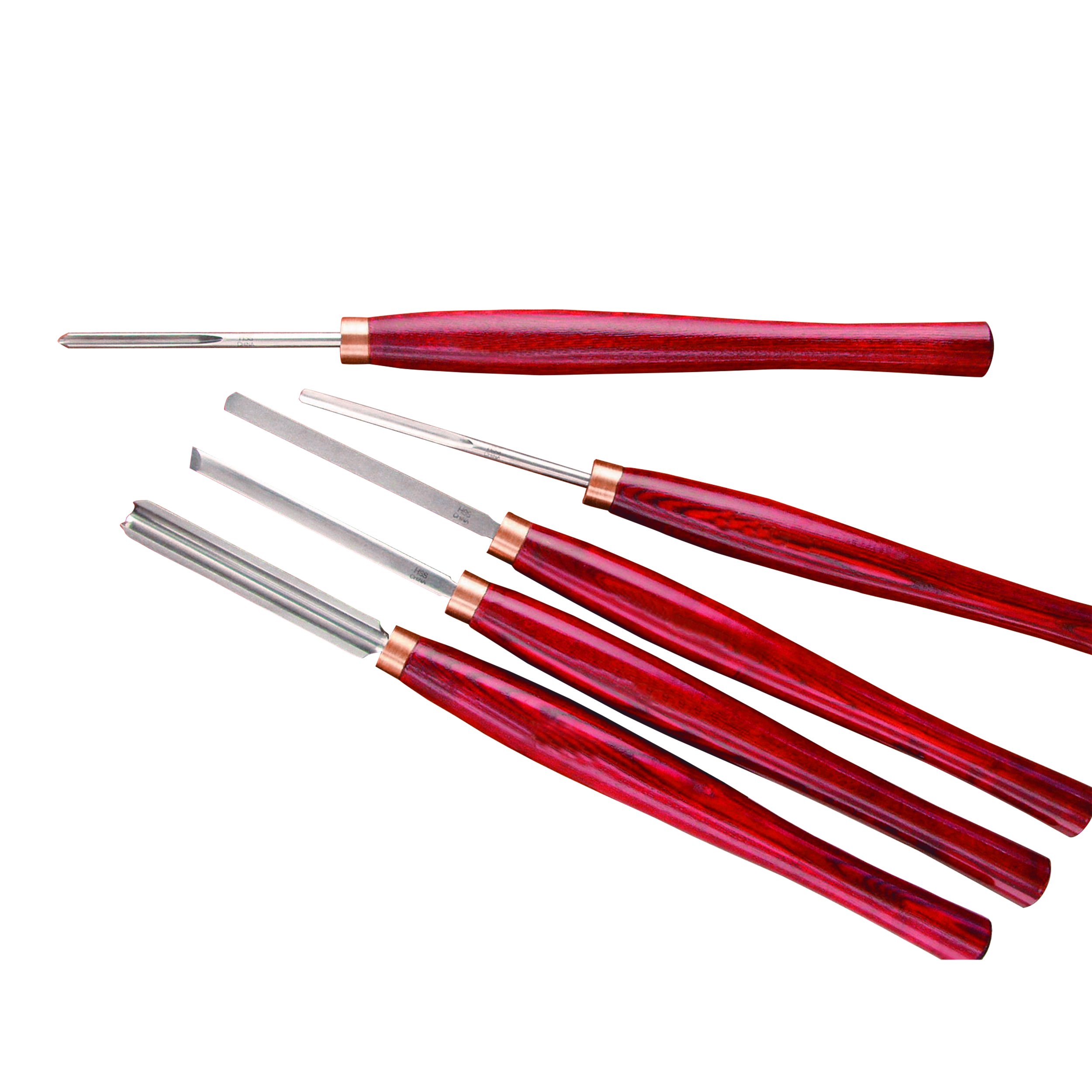 WOODRIVER High-Speed Steel Beginner's 5-Piece Turning Tool Set - Lathe ...