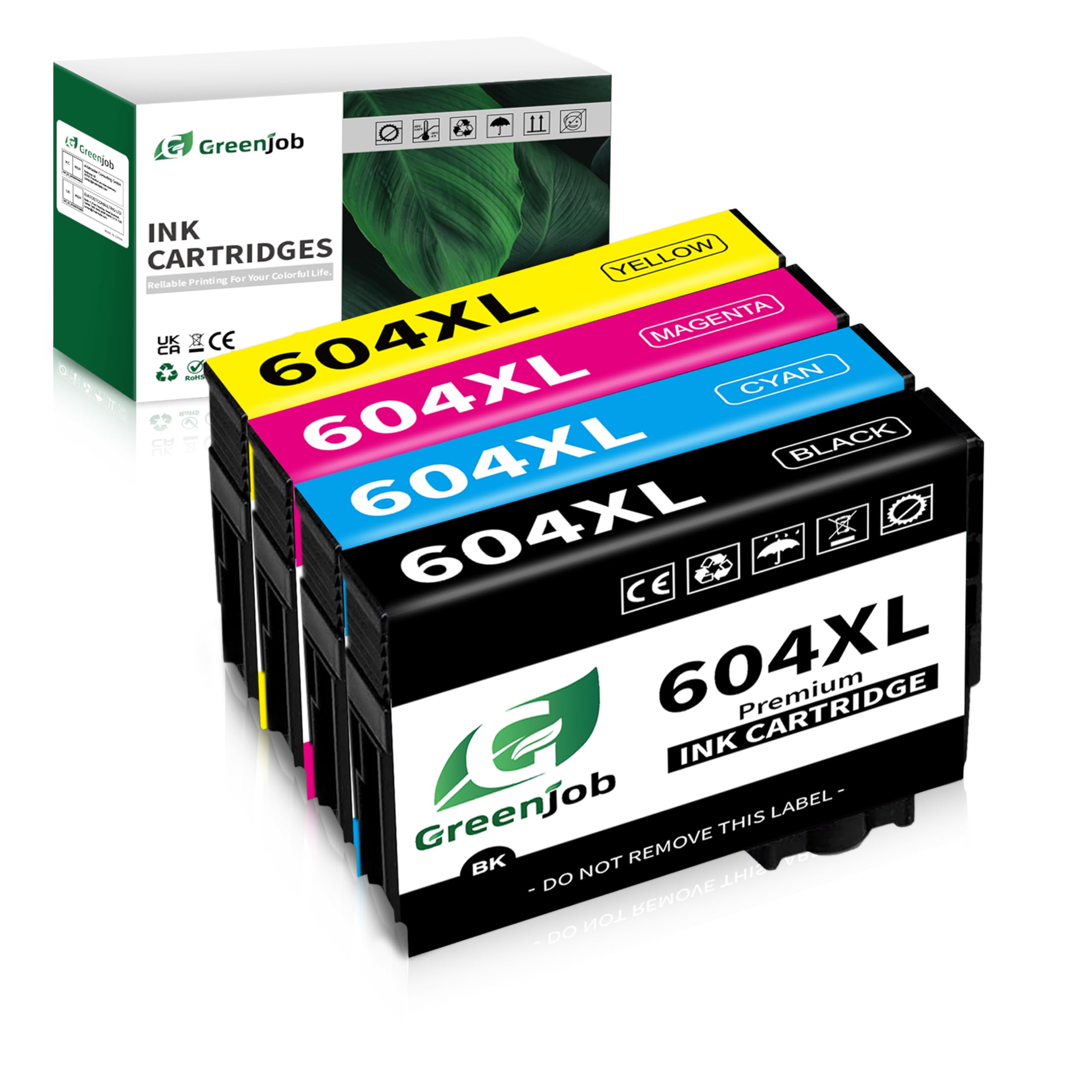 Greenjob 604XL Ink Cartridge Replacement for Epson 604 Ink Cartridges ...