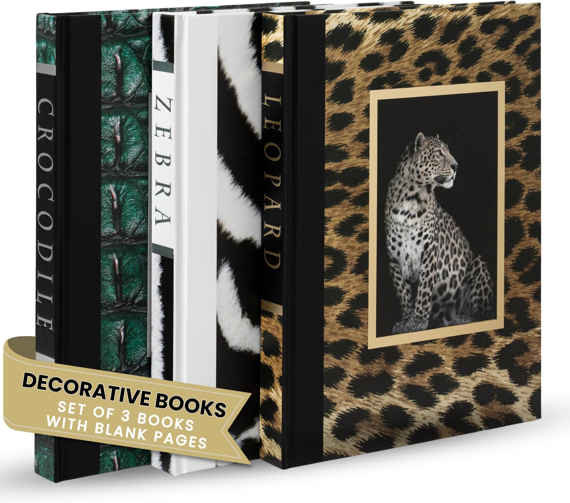 Amazon.com: Set of 3 Decorative Books for Home Decor - Coffee Table ...