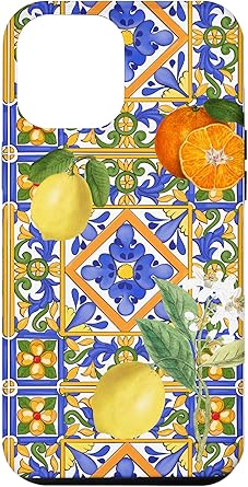 Amazon.com: iPhone 13 Pro Max Sicilian,Italian,summer,tiles,citrus ...