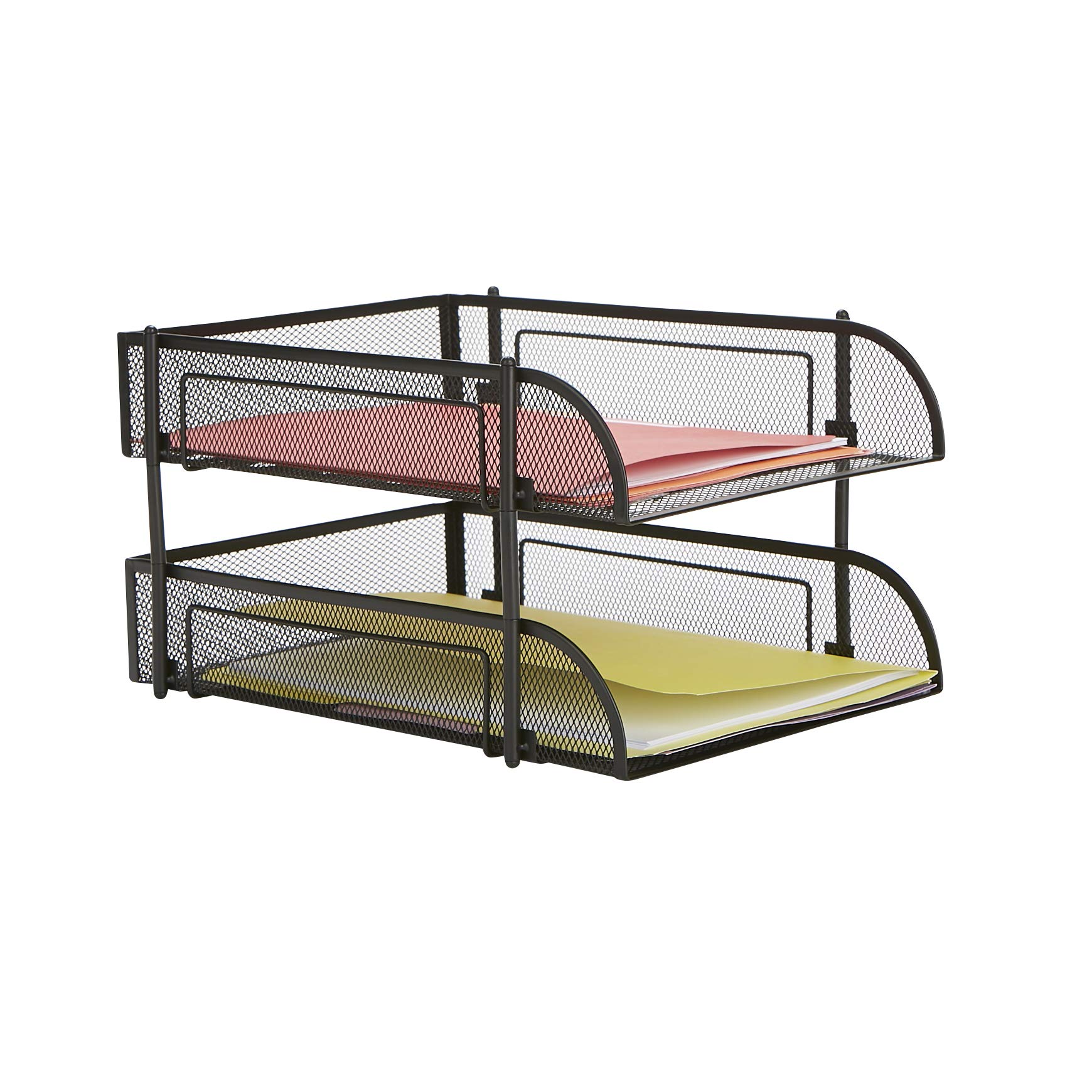 Buy Mind Reader 2-Piece Stackable Metal Mesh Letter Tray, Desktop File ...
