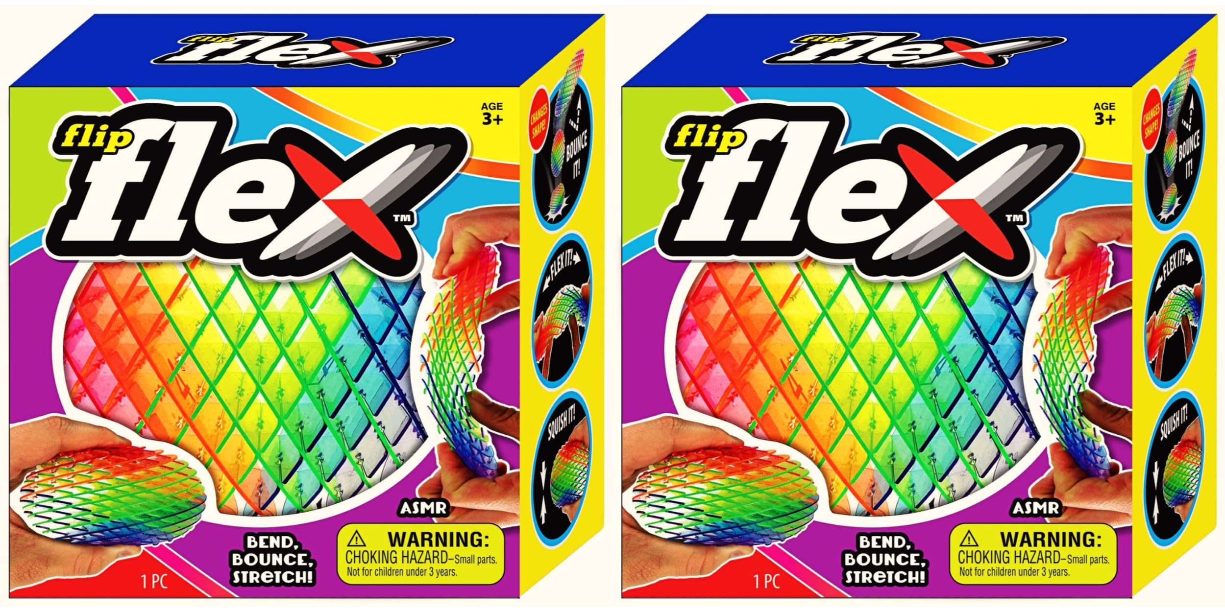 Amazon.com: JA-RU Flip Flex Rainbow Fidget Worm Toy (2 Units) Cool ...