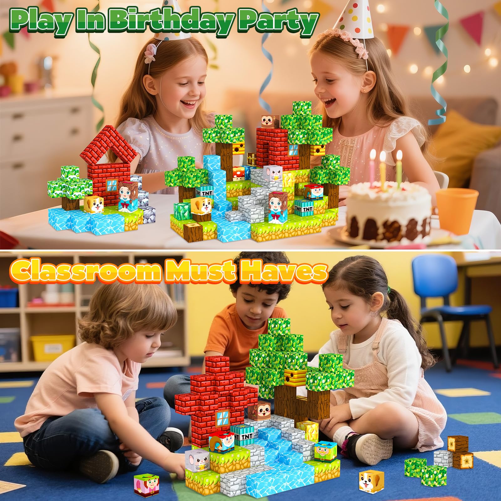 Saja Boys Toys Magnetic Building Blocks Toy Build Mine Magnet World ...