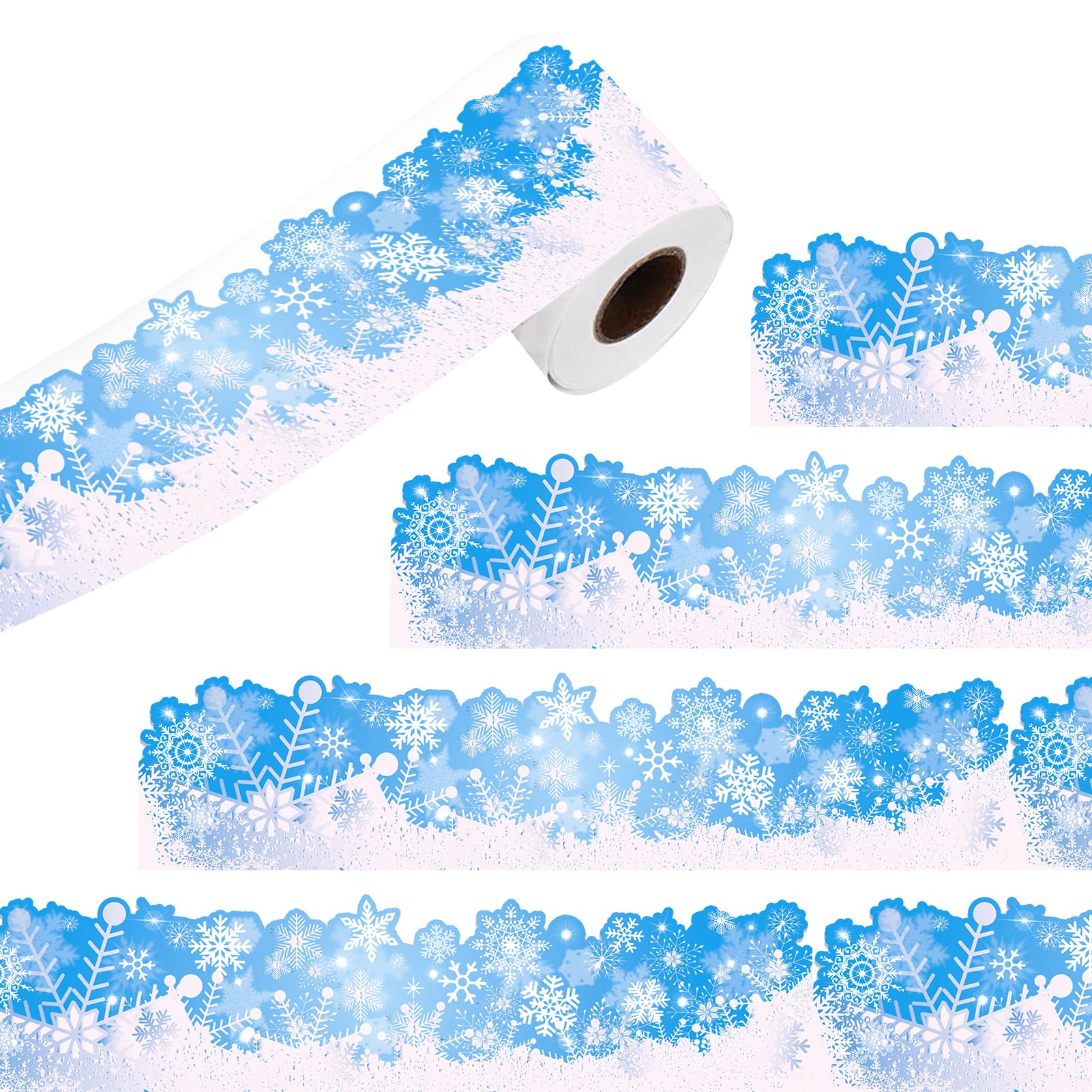 Amazon.com: 67.9 Ft Winter Snowflake Bulletin Borders, Snowflakes ...
