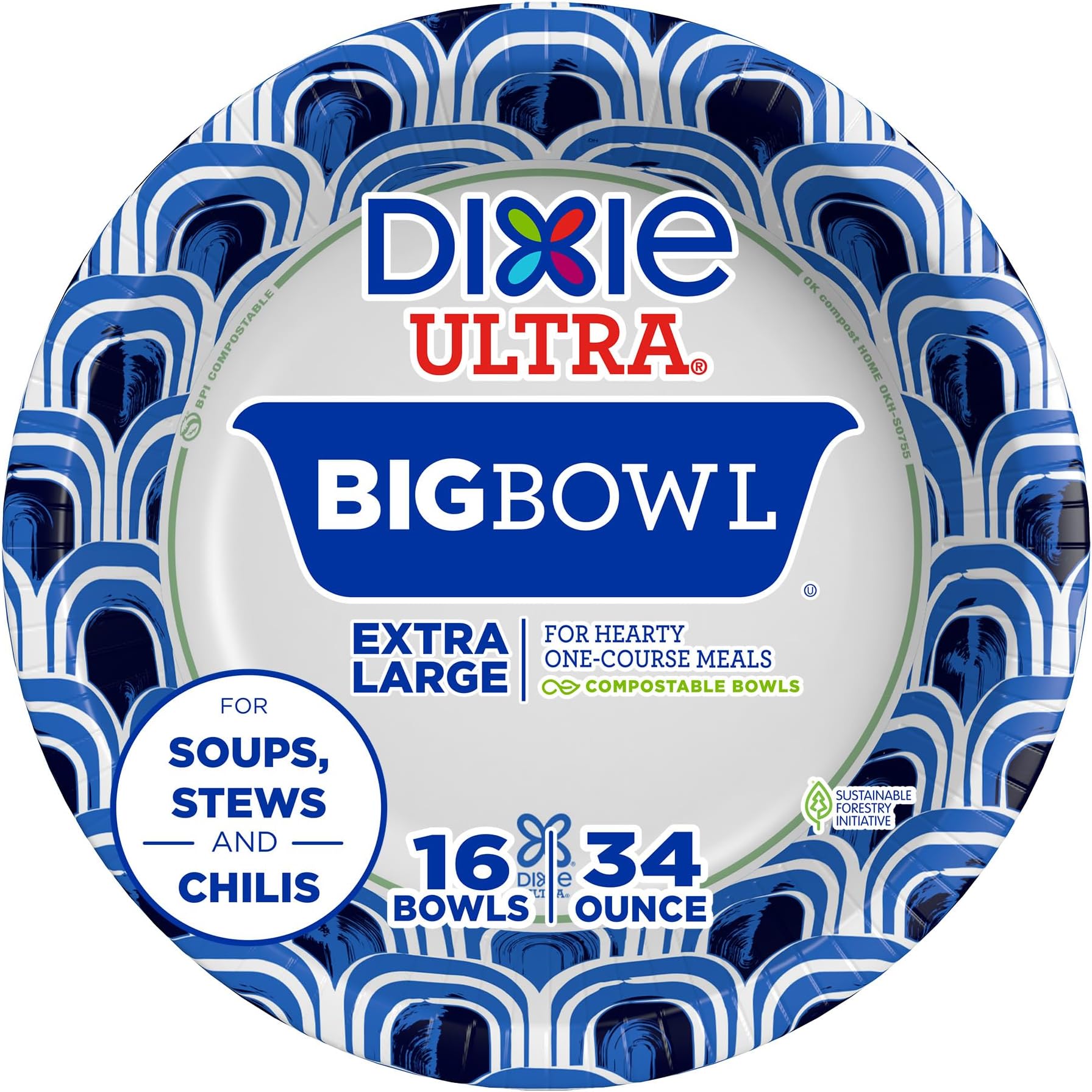 Amazon.com: Dixie Ultra, Extra Large Paper Bowls, 32 Oz, 16 Count ...
