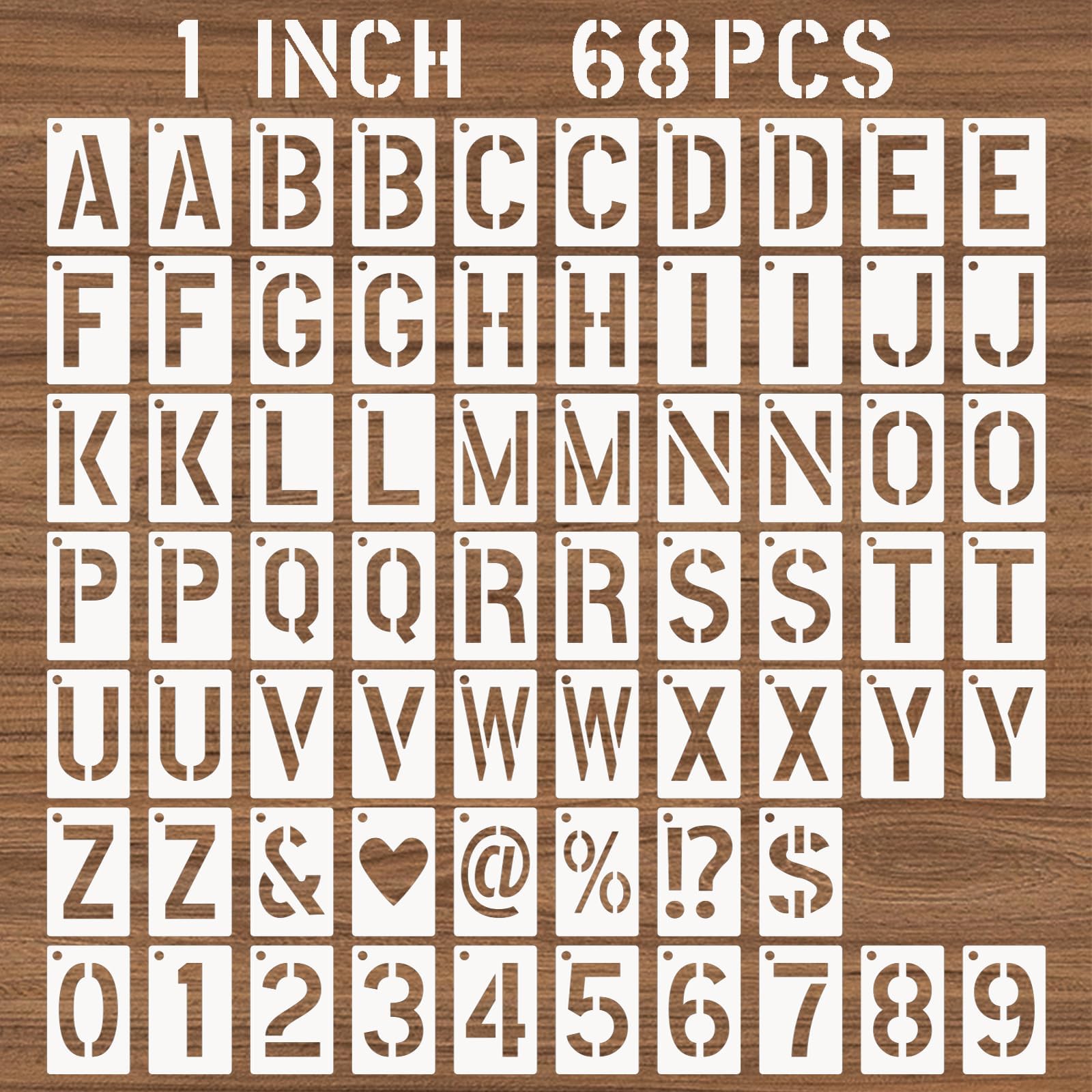Amazon.com: Chartpak 1550 Painting Stencils Number/Letter, 1 Inch ...
