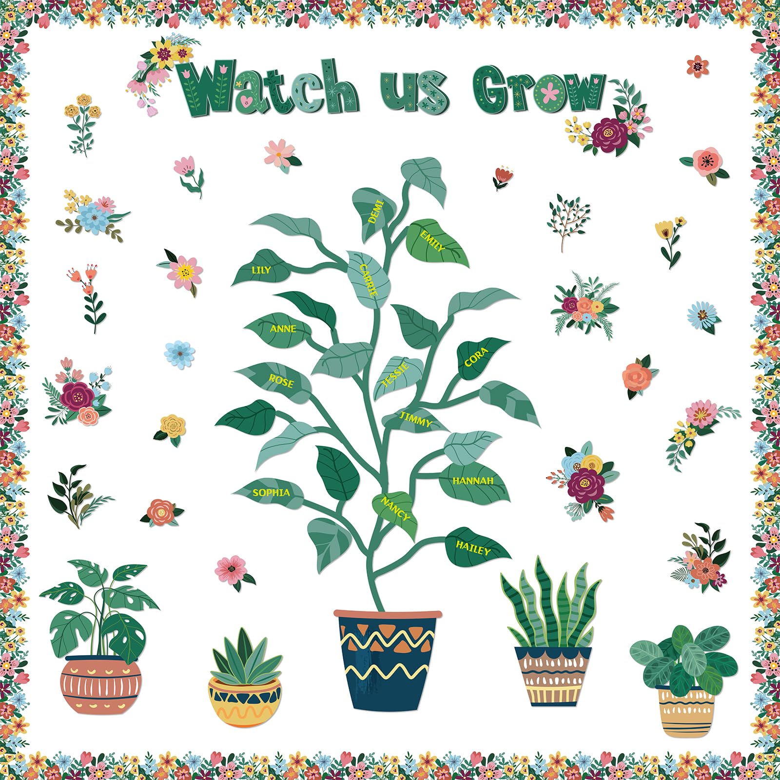 Snapklik.com : 118 Pcs Plant Classroom Decorations Succulents Potted ...