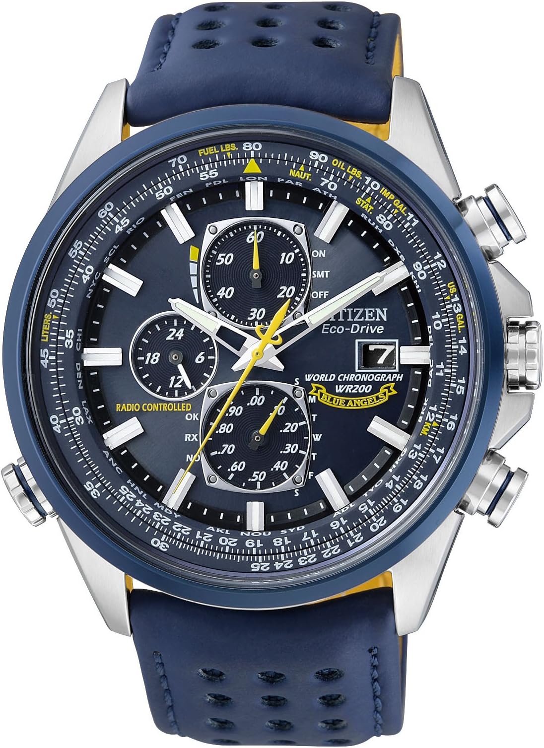 Reloj Citizen para Caballero 60668, Blue Angels, 43 mm, Acero ...