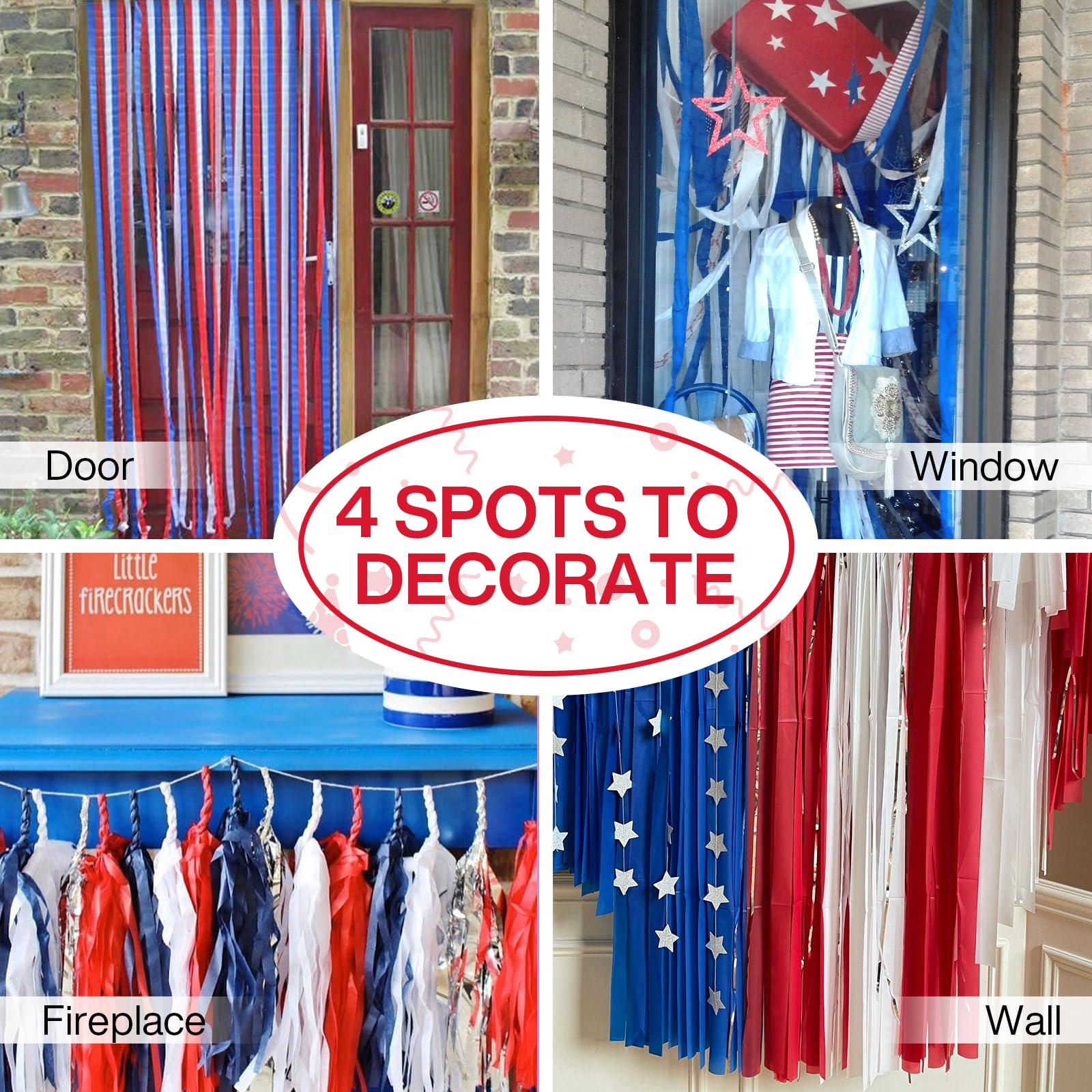 Snapklik.com : PartyWoo Crepe Paper Streamers 4 Rolls 328ft, Pack Of ...
