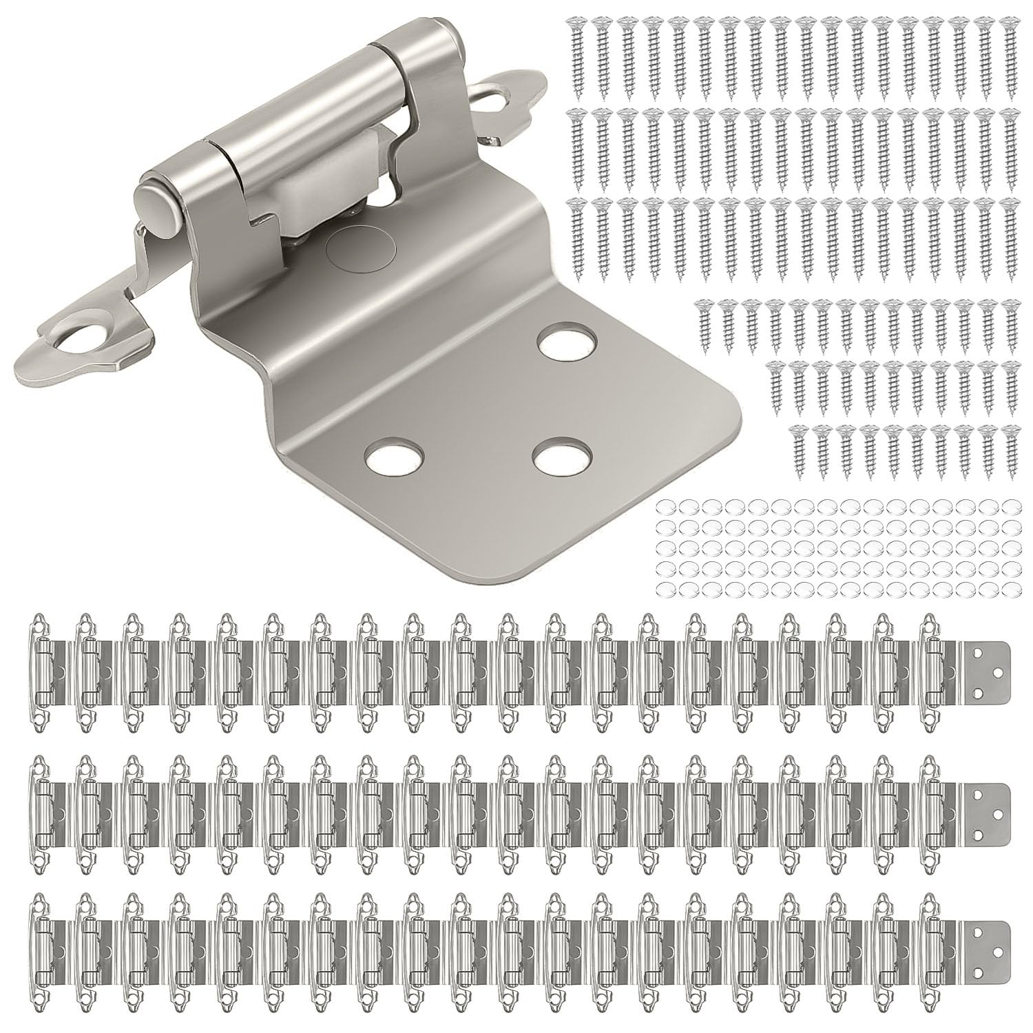 AxPower 60 PCS 3/8" Inset Hinges for Face Frame Kitchen Cabinet Door ...