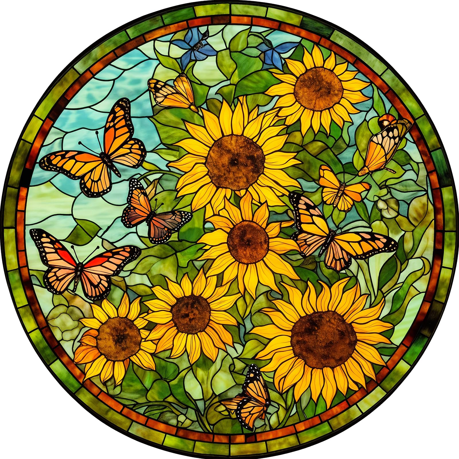Amazon.com: Naturelish Sunflower Stained Glass Puzzles Jigsaw for ...