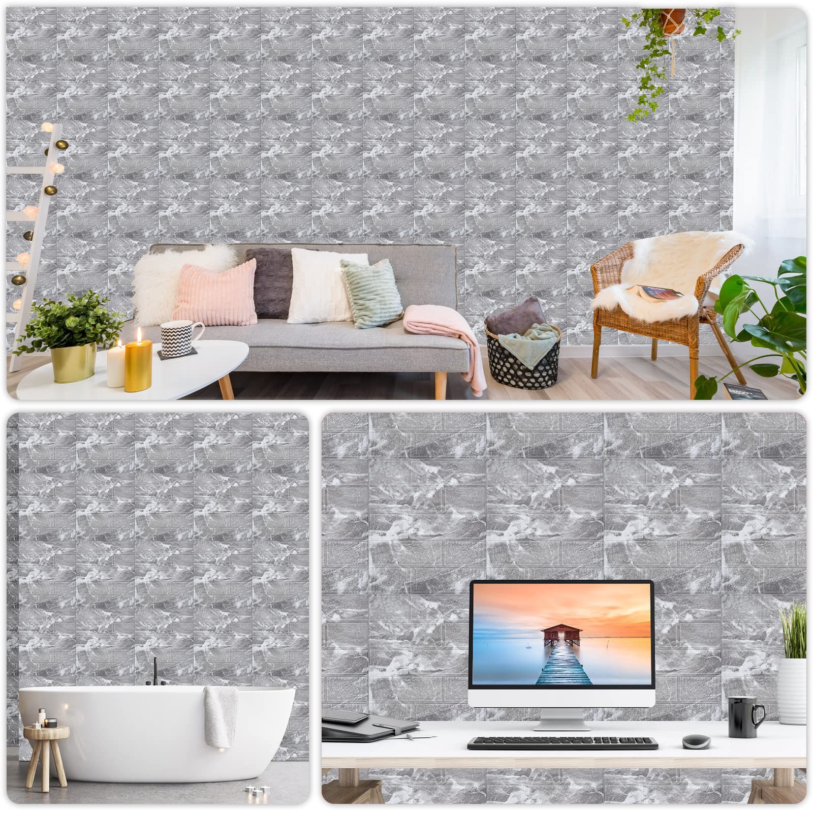 Snapklik.com : Sodeno 3D Wall Panels 14.5 Sq.feet Coverage Peel And ...