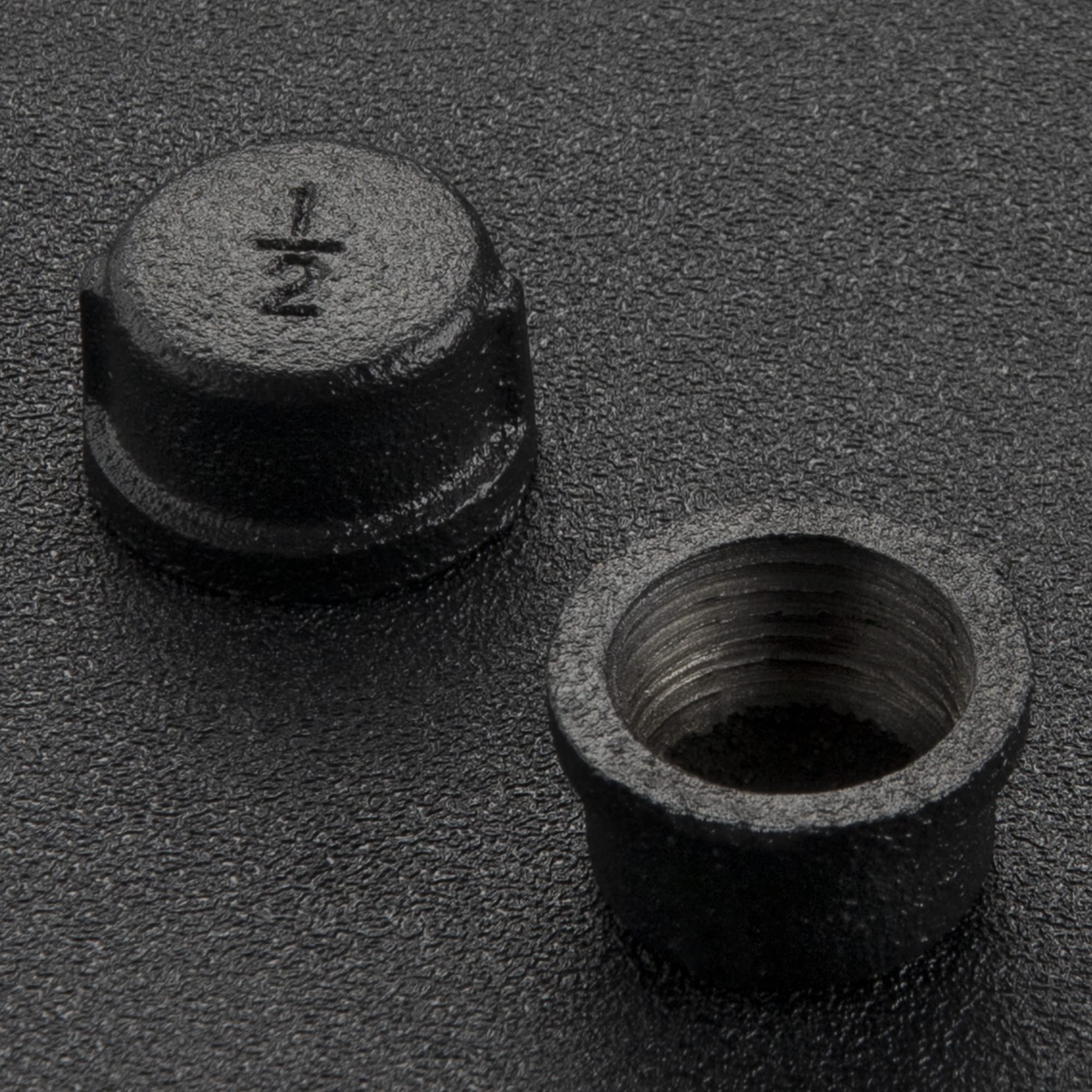 Snapklik.com : 1/2" Black Industrial Pipe Fitting Caps - 20 Pack Iron ...